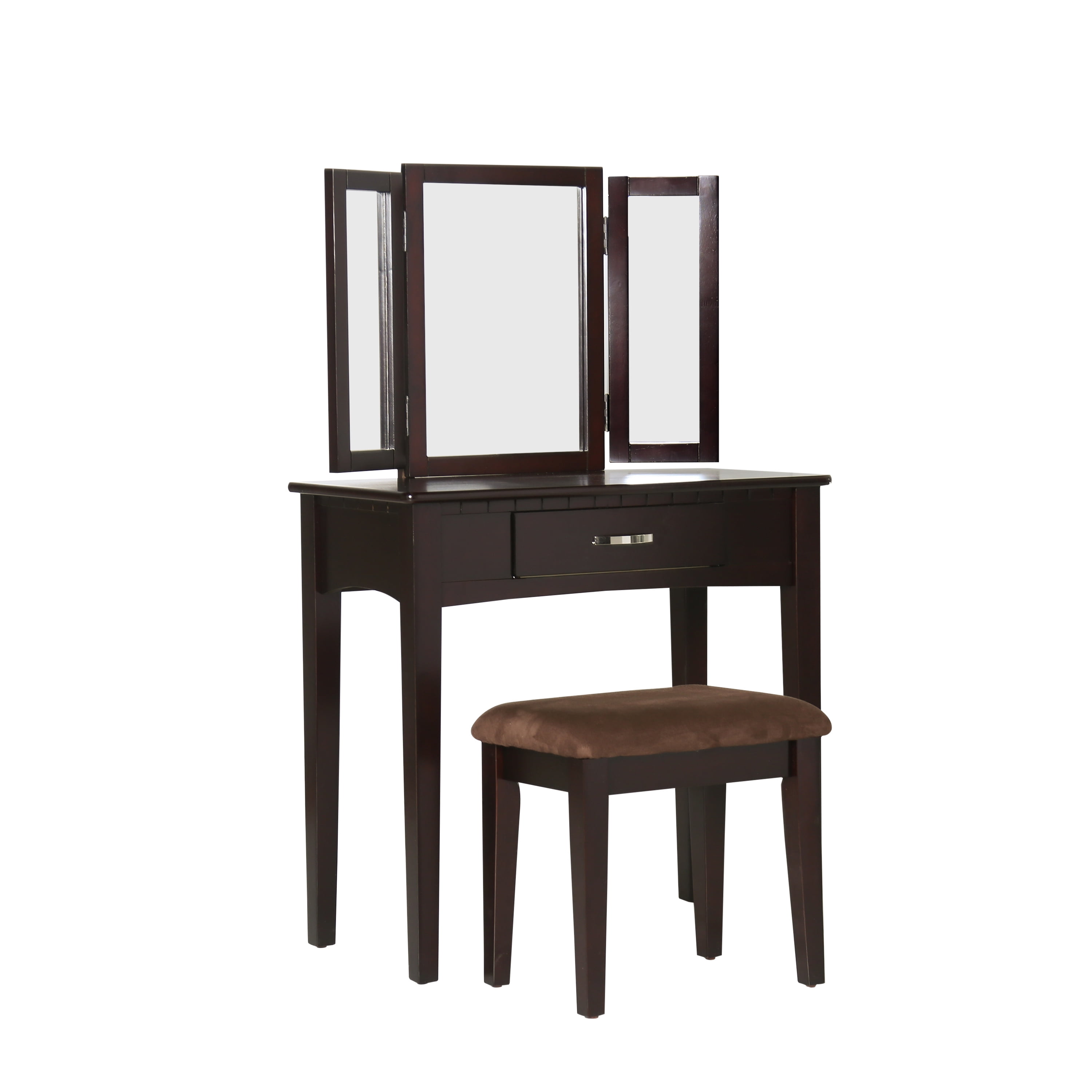 Furniture of America Paloma Traditional Vanity Set, Espresso - Walmart.com