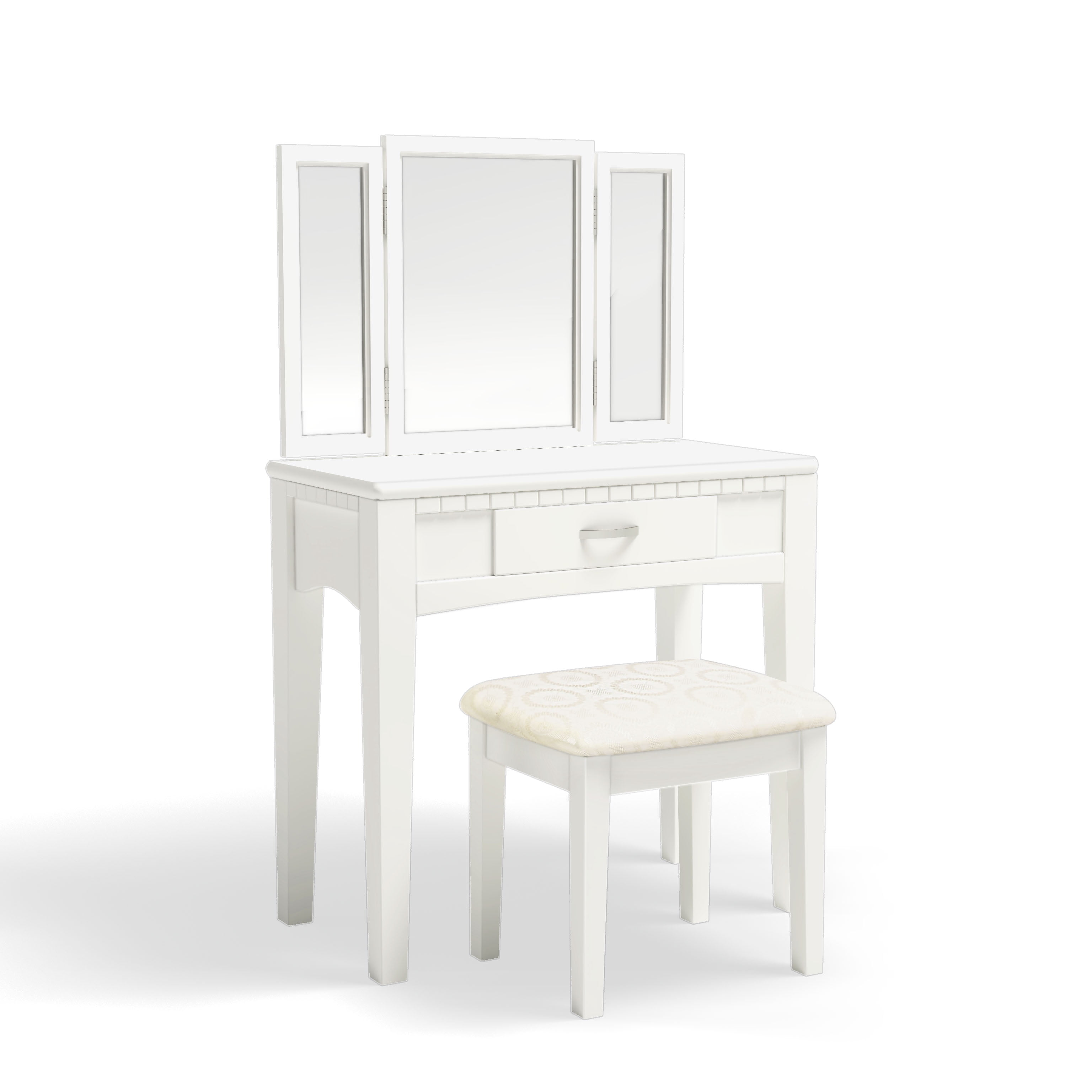 Furniture of America Paloma Transitional 3-Piece Vanity Set, White ...