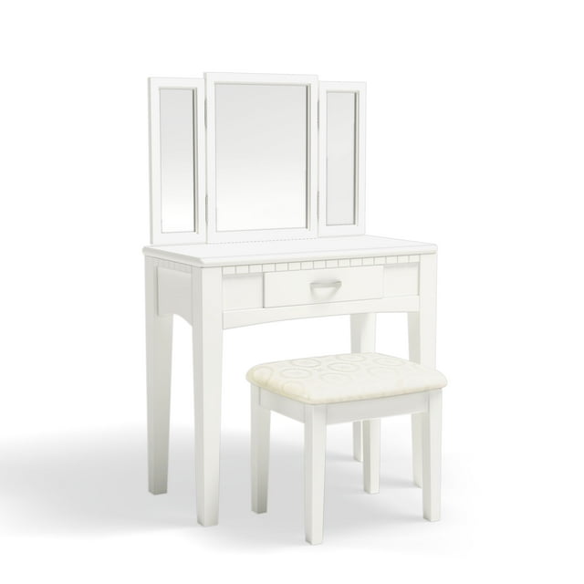 Furniture of America Paloma Transitional 3-Piece Vanity Set, White ...
