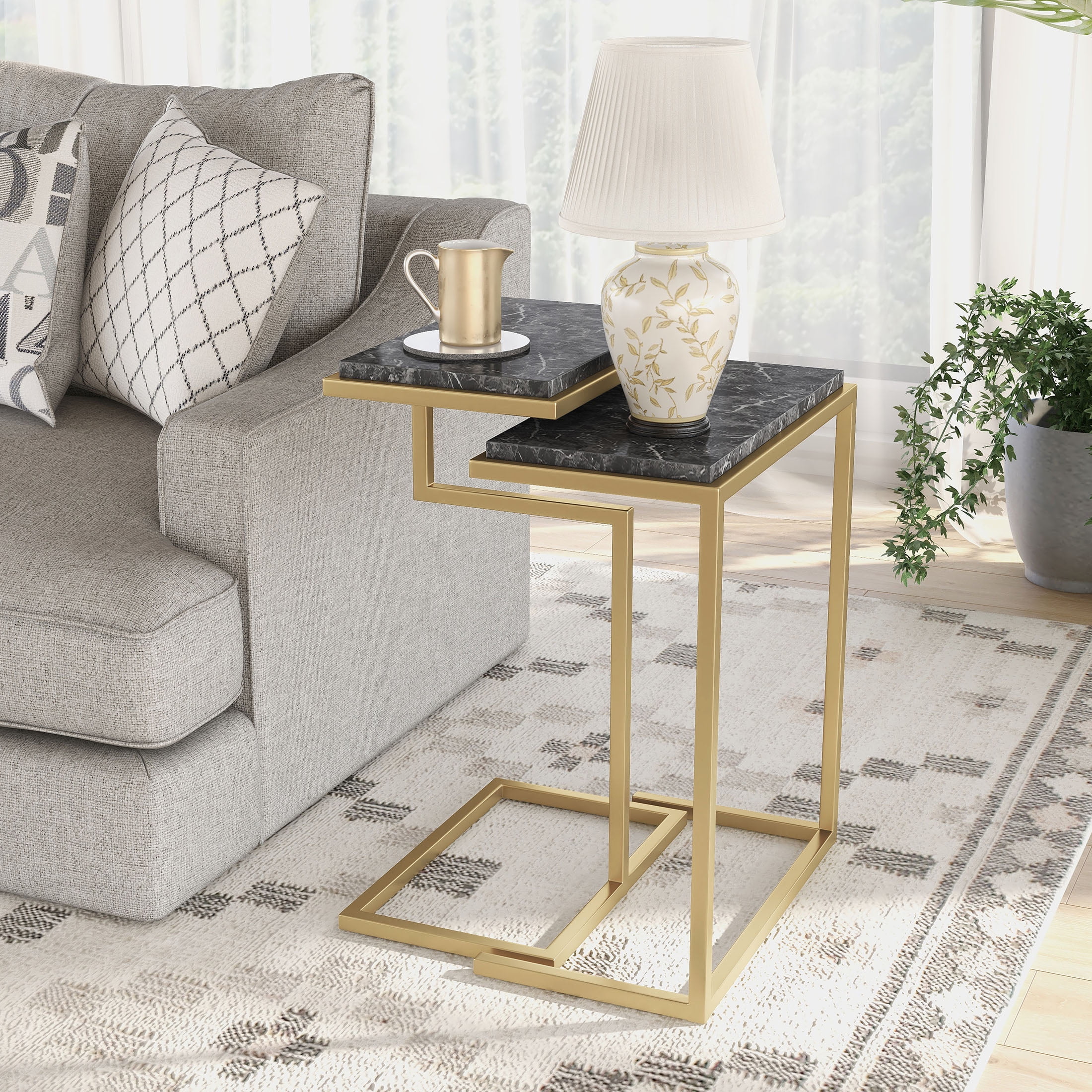 Furniture of America Parata 2-Piece Nesting Table, Black - Walmart.com