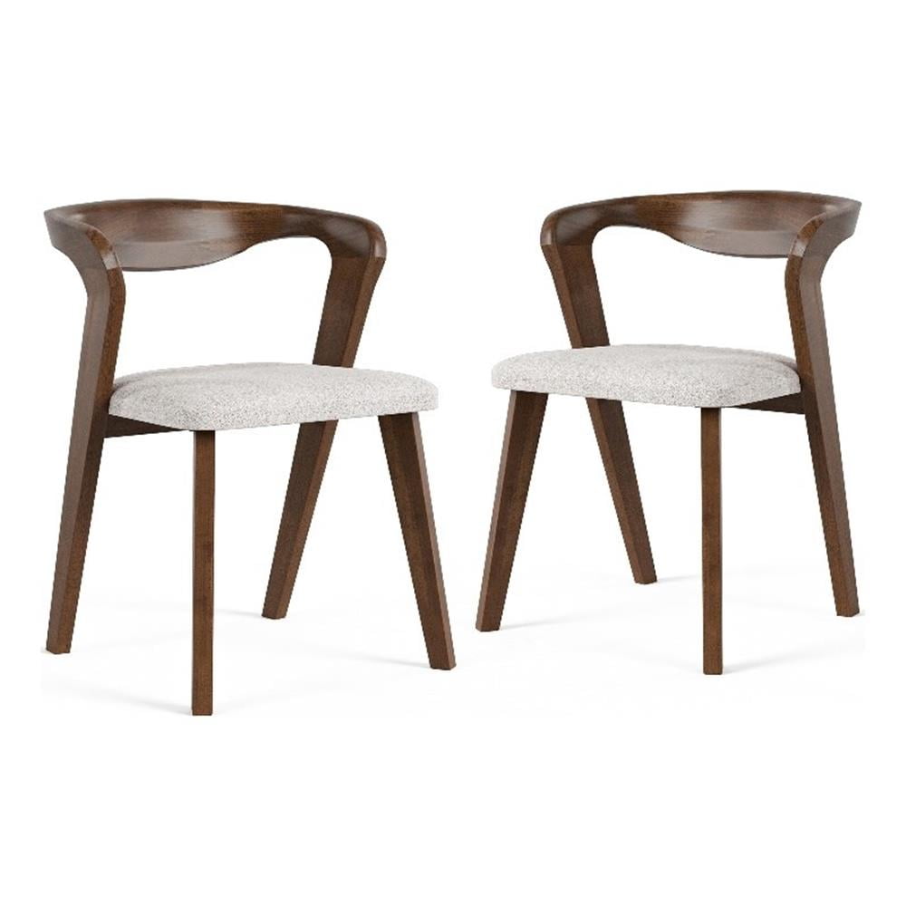 Furniture of America Pascan Solid Wood Side Chairs in Rich Walnut (Set ...