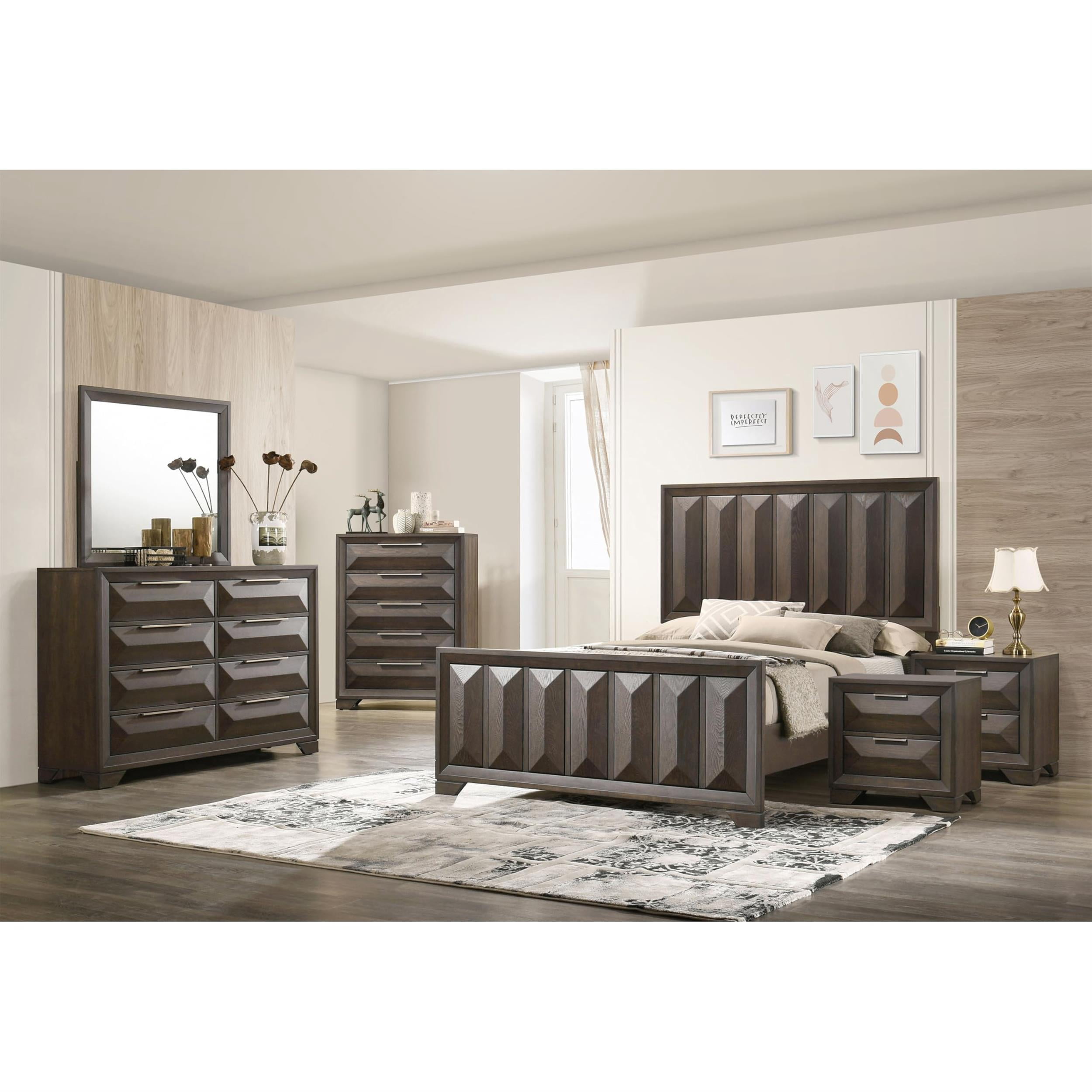 Furniture Piery Solid Wood 6-Piece King Bedroom Set - Walmart.com