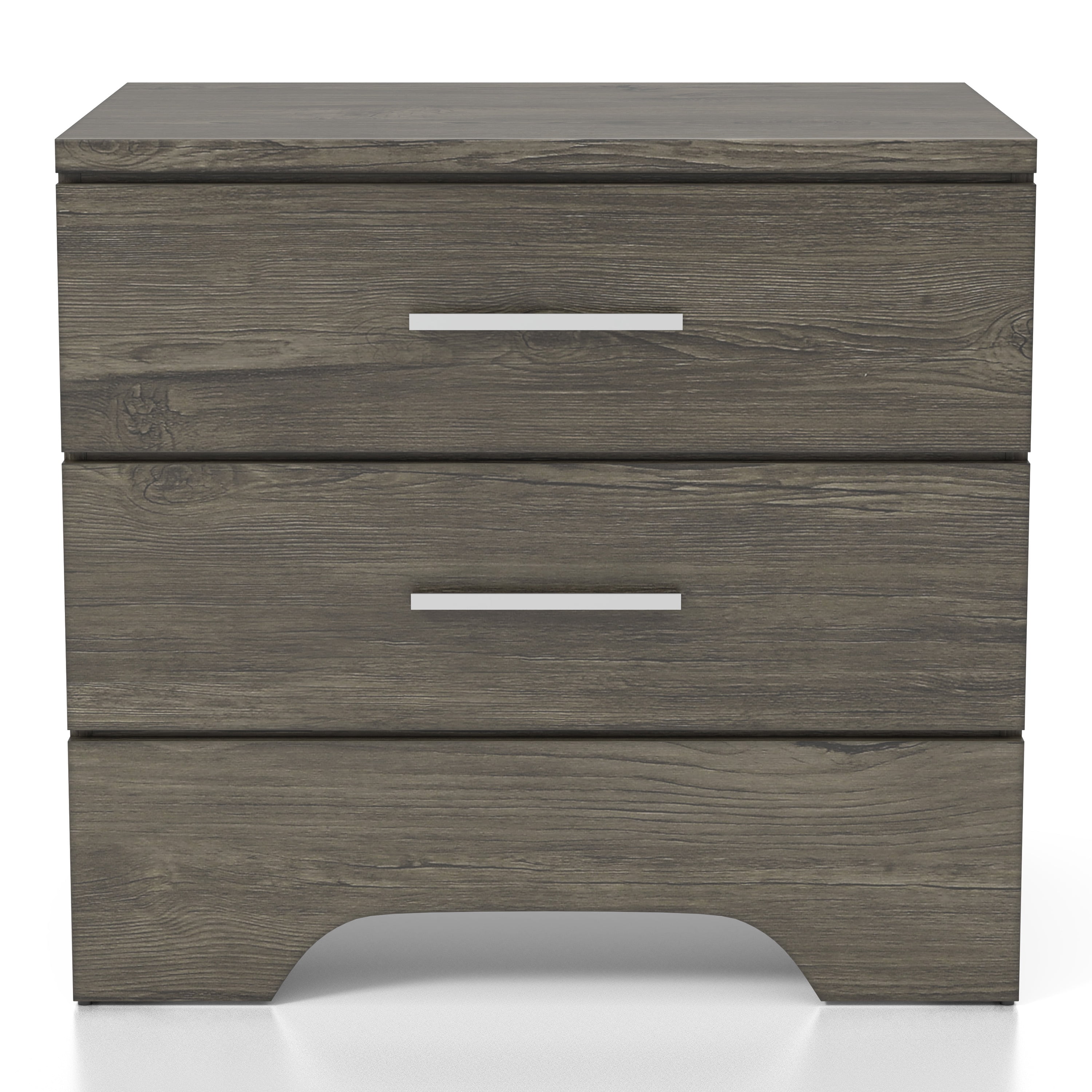 Furniture of America Pilot Wood Nightstand with 2-Drawer, Rustic Gray ...