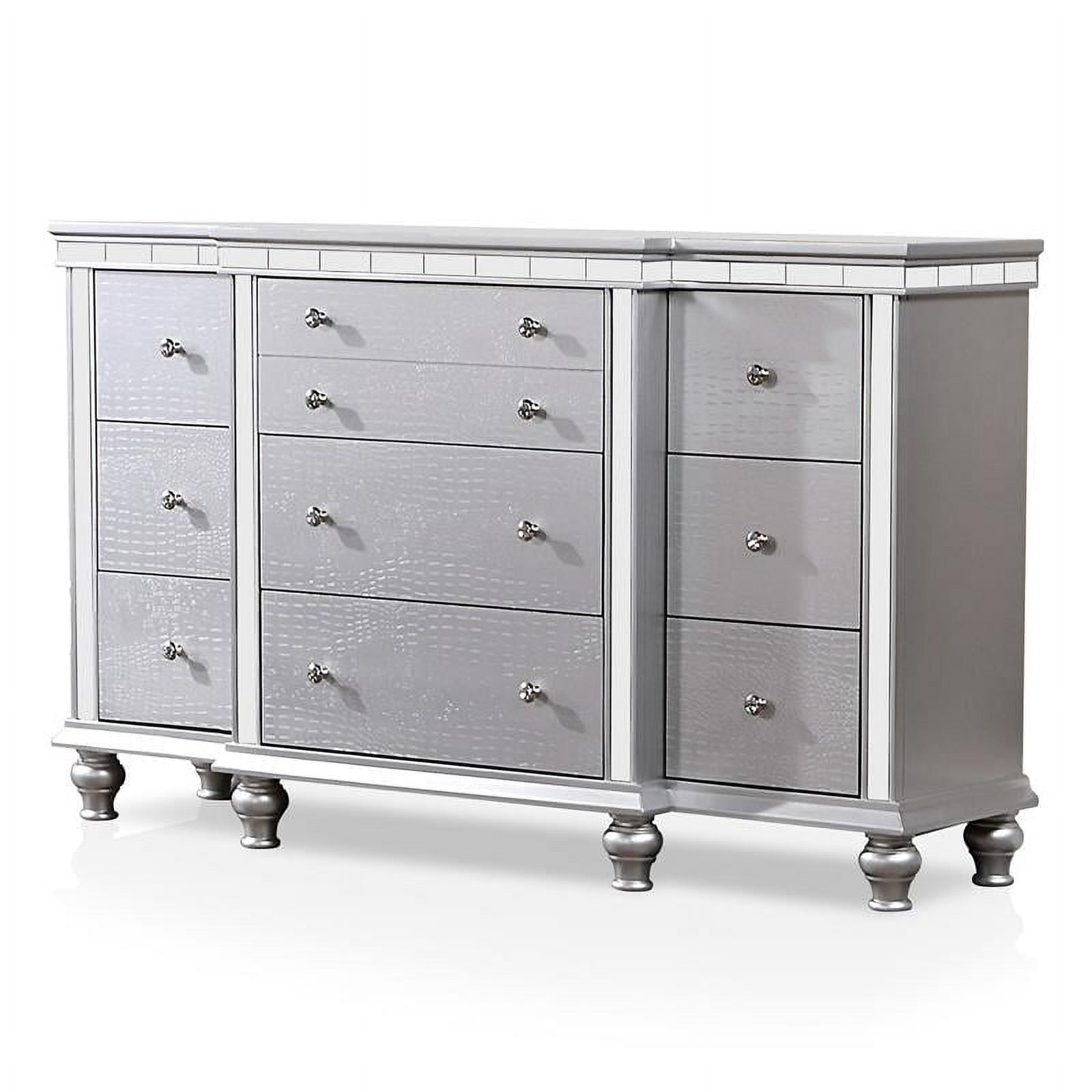 Furniture of America Pimma Contemporary Solid Wood 9-Drawer Dresser in ...