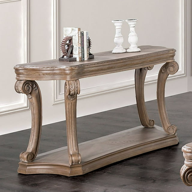 Free Shipping! Furniture of America Traditional 54-inch Solid Wood Sofa ...