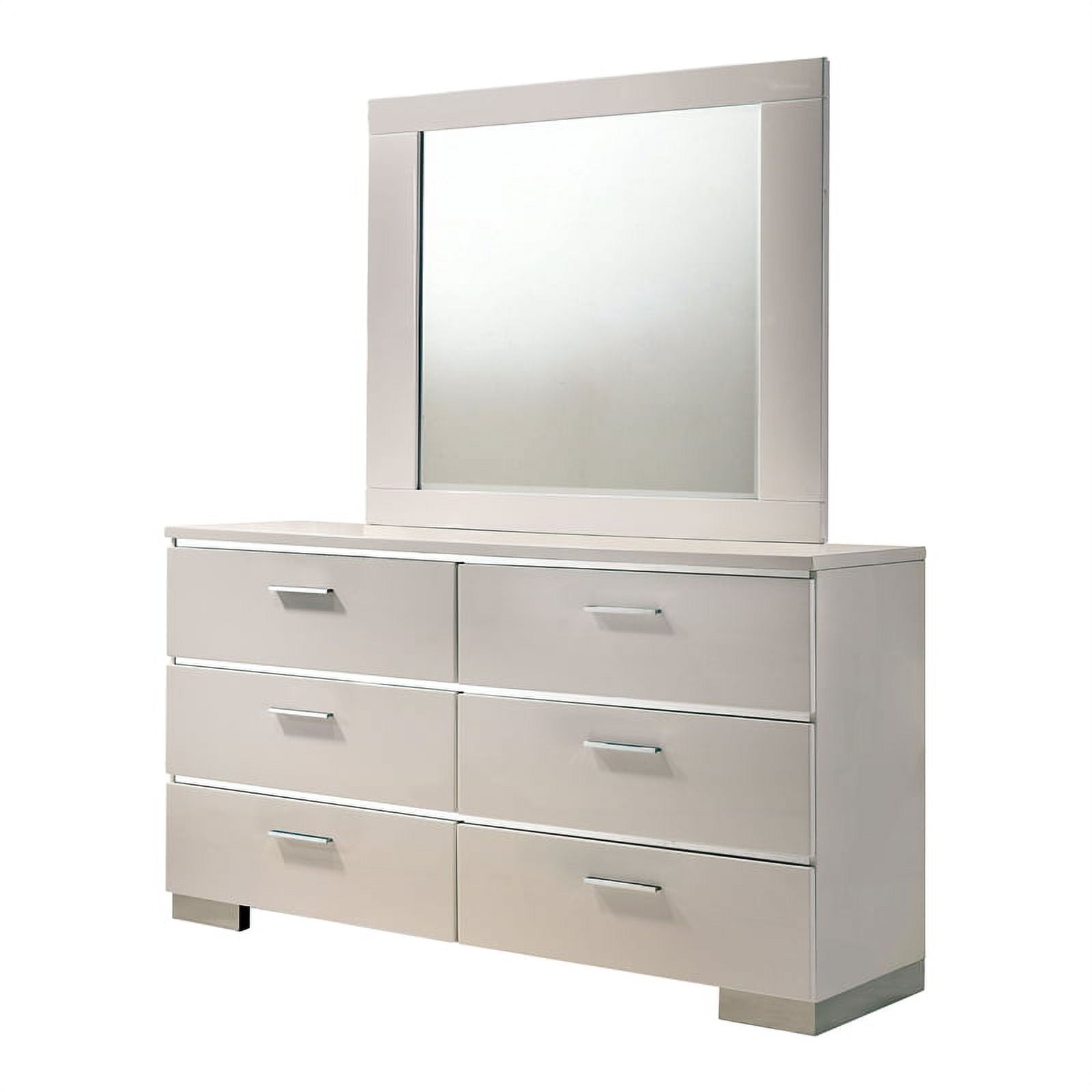 Furniture of America Quaker Contemporary Wood Dresser and Mirror in ...