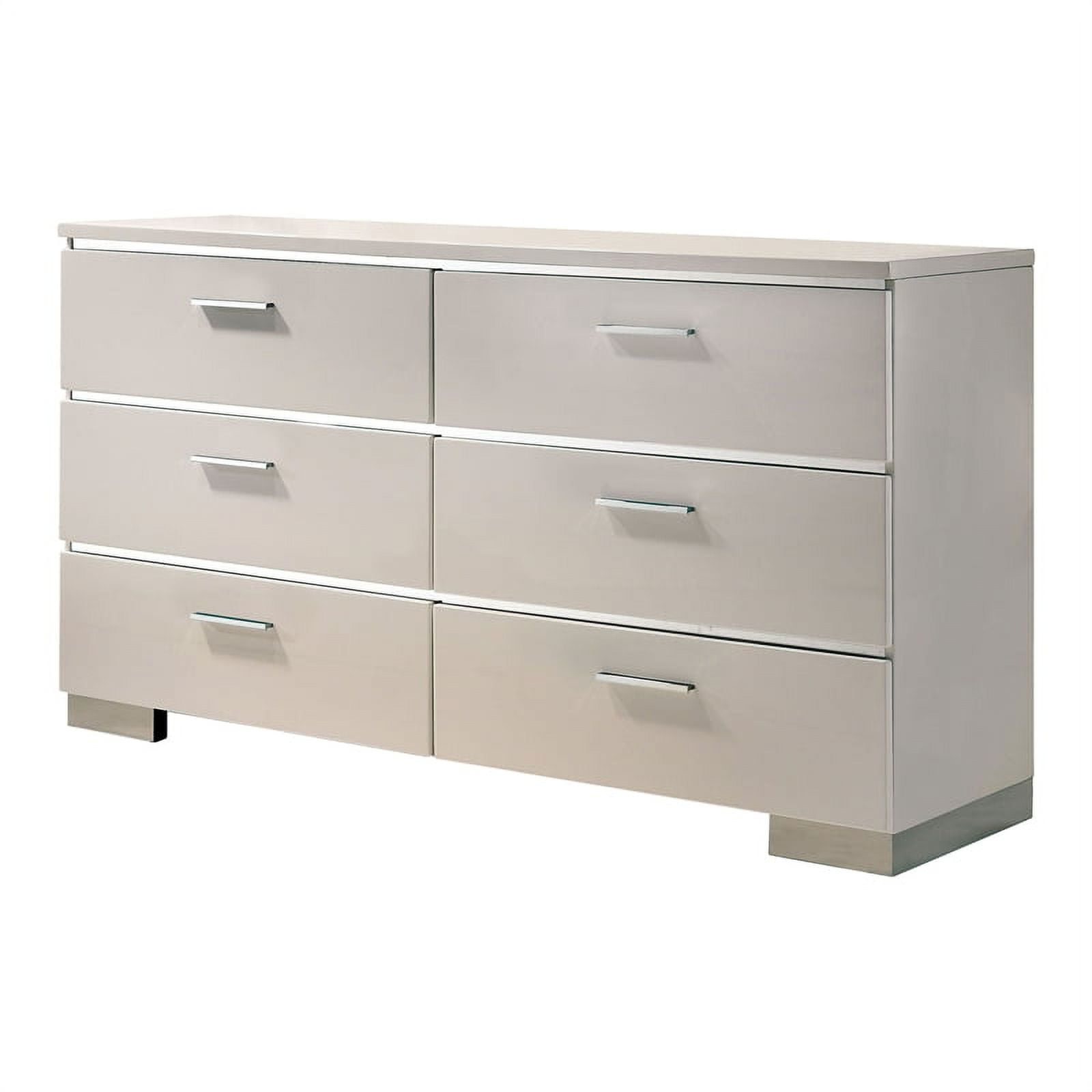 Furniture of America Quaker Contemporary Wood Dresser in White ...