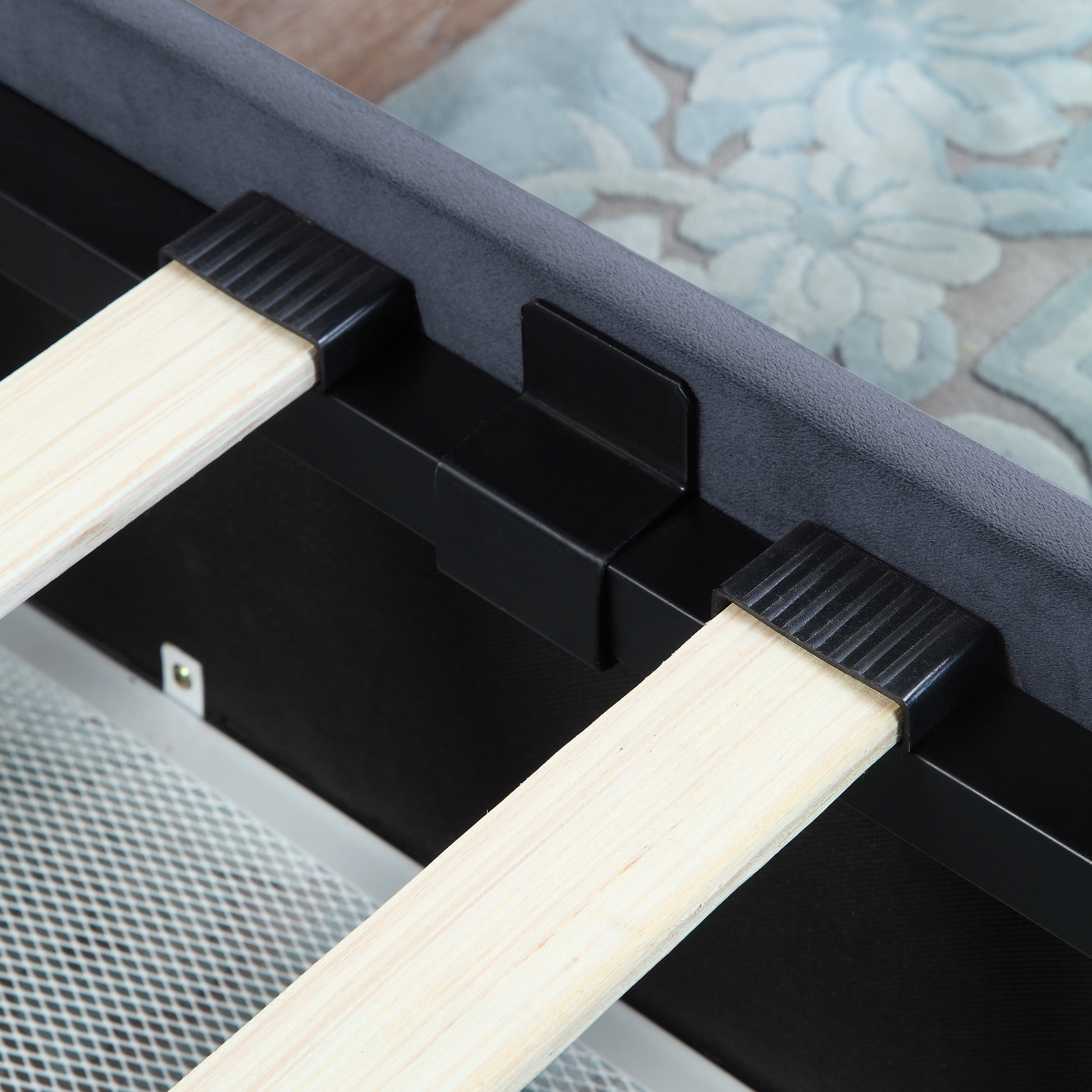 Furniture of America Rhiv Art Deco Upholstered 4-drawer Storage Bed by ...