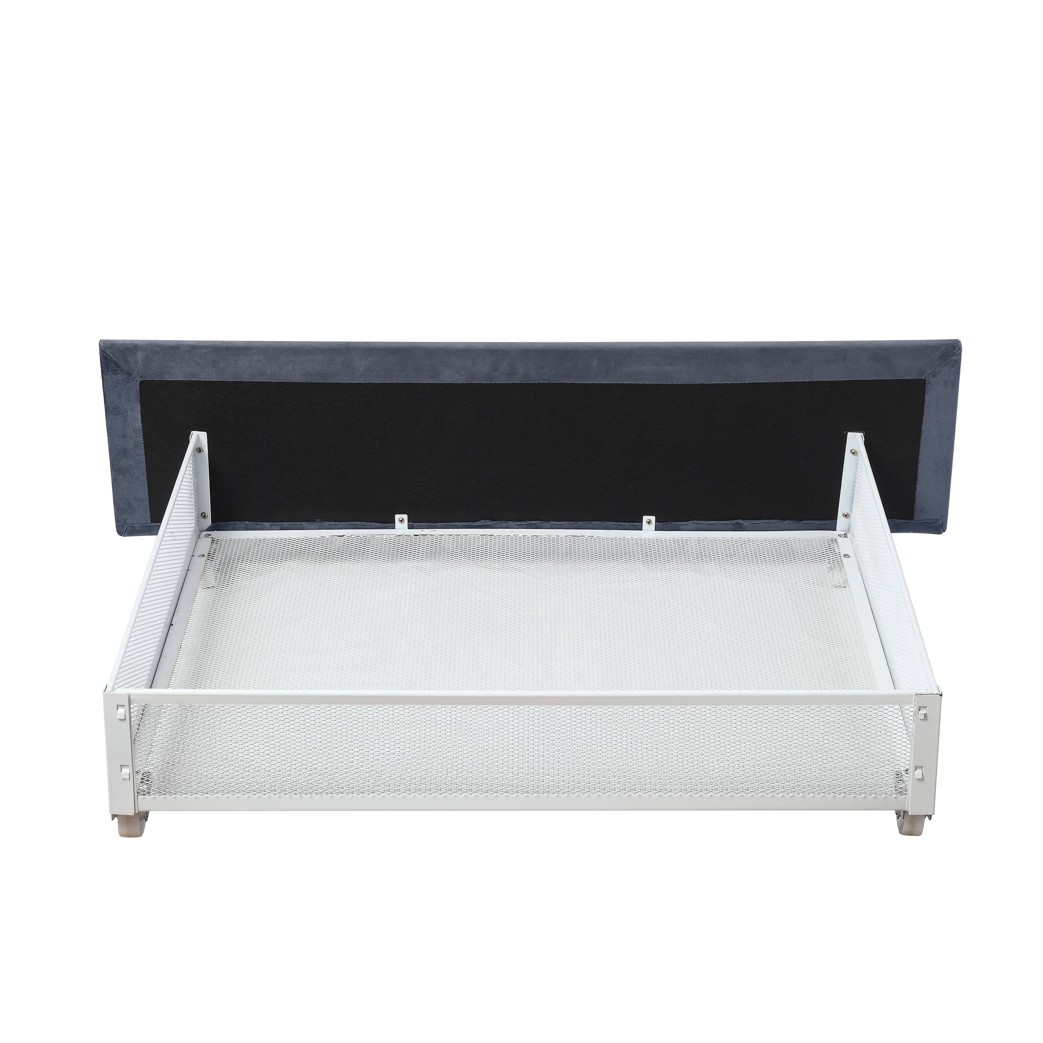 Furniture of America Rhiv Art Deco Upholstered 4-drawer Storage Bed by ...