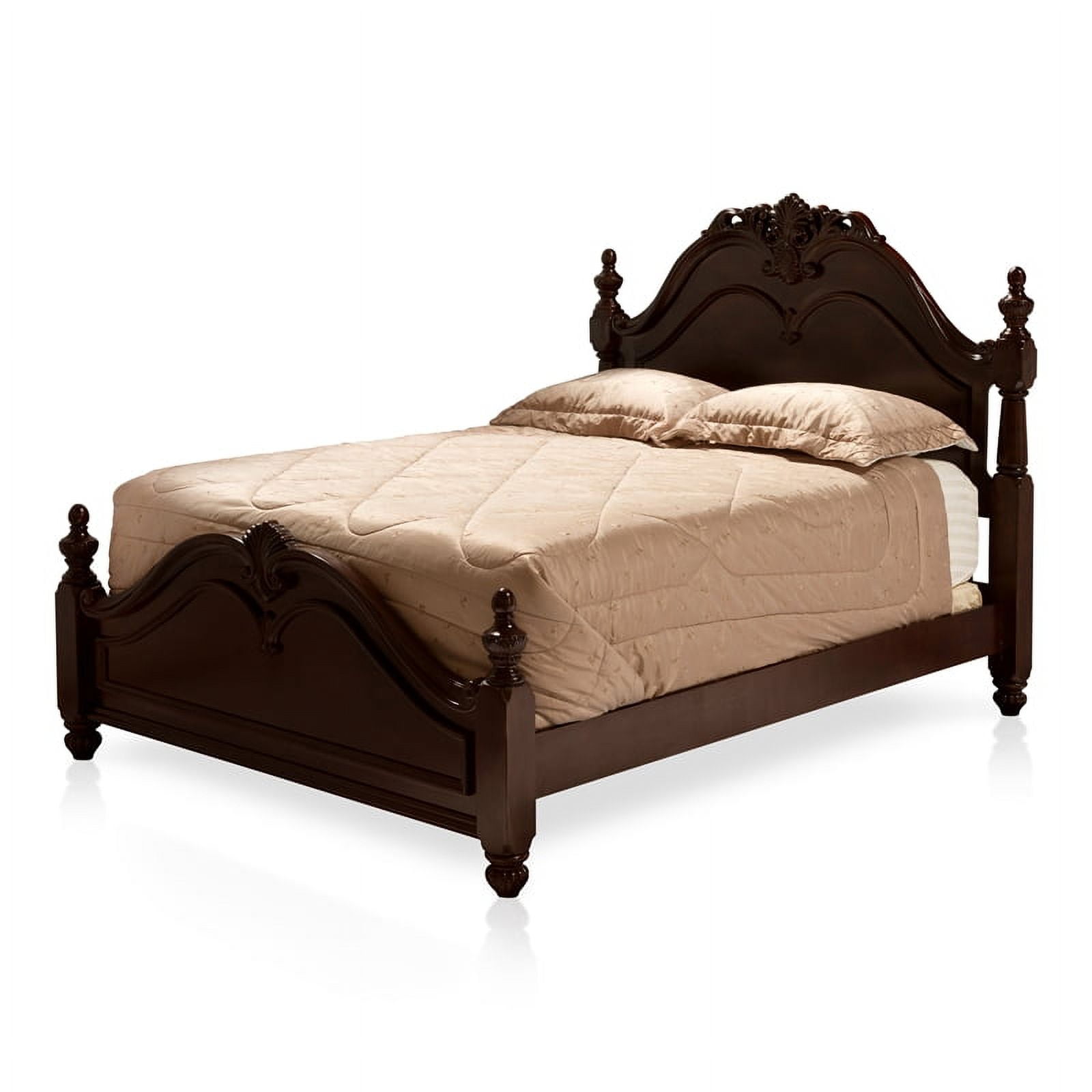 Furniture of America Ruben Traditional Wood Veneer Panel Bed ...