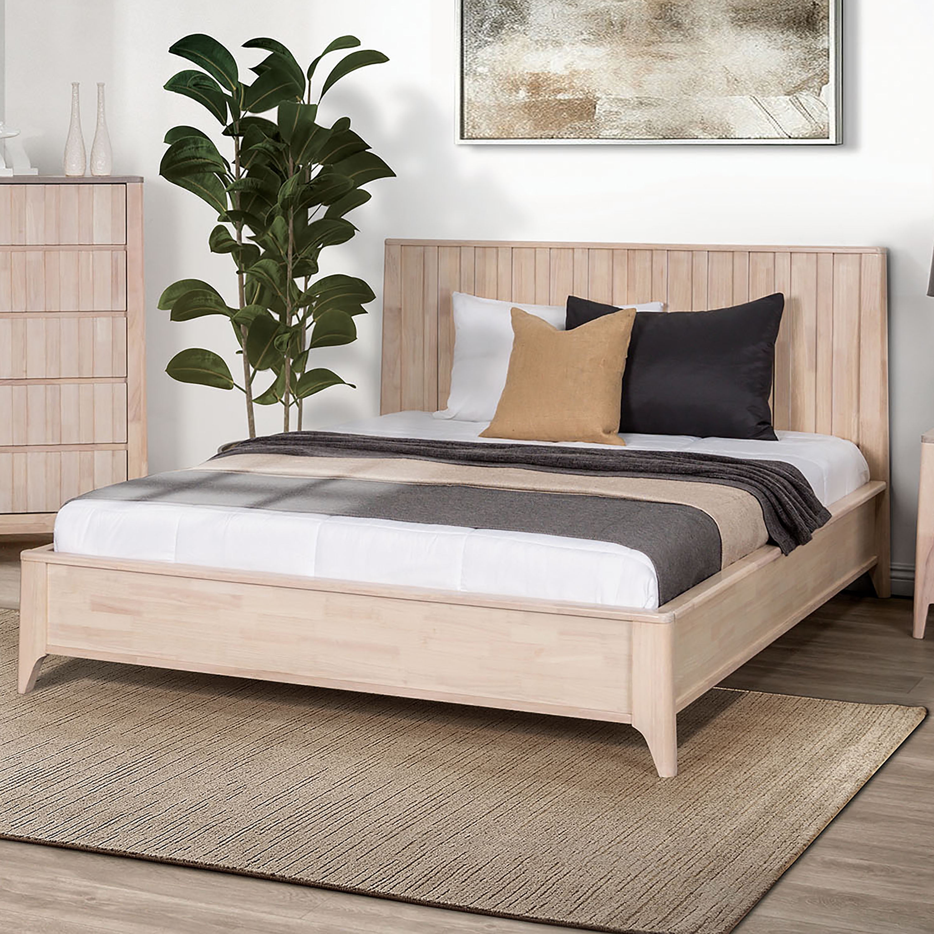 Furniture of America Rya Solid Wood Queen Platform Bed - Walmart.com