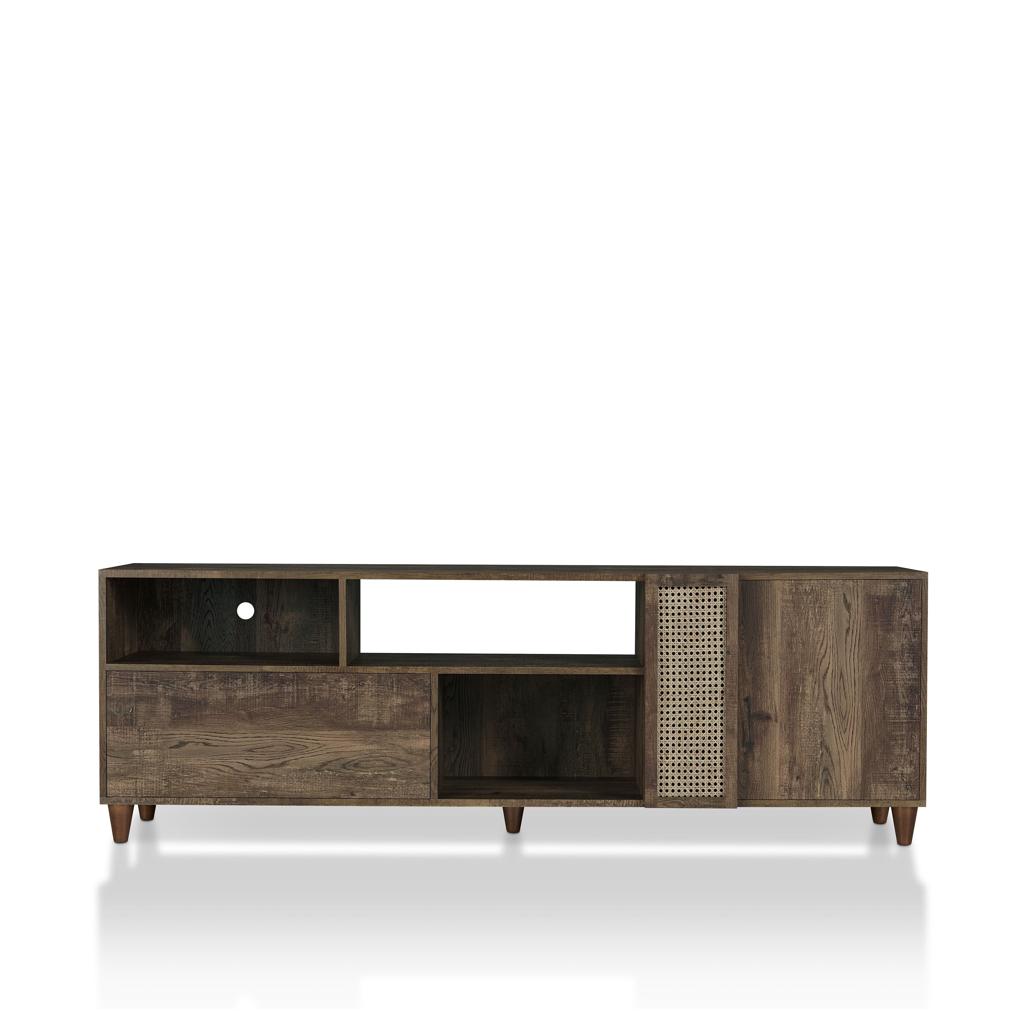 Furniture of America Santee Mid-Century Modern 70-inch TV Stand with ...