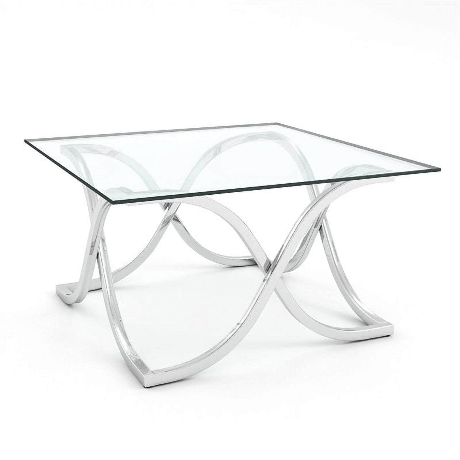 Furniture of America Sarif Contemporary Glass Top Coffee Table in ...