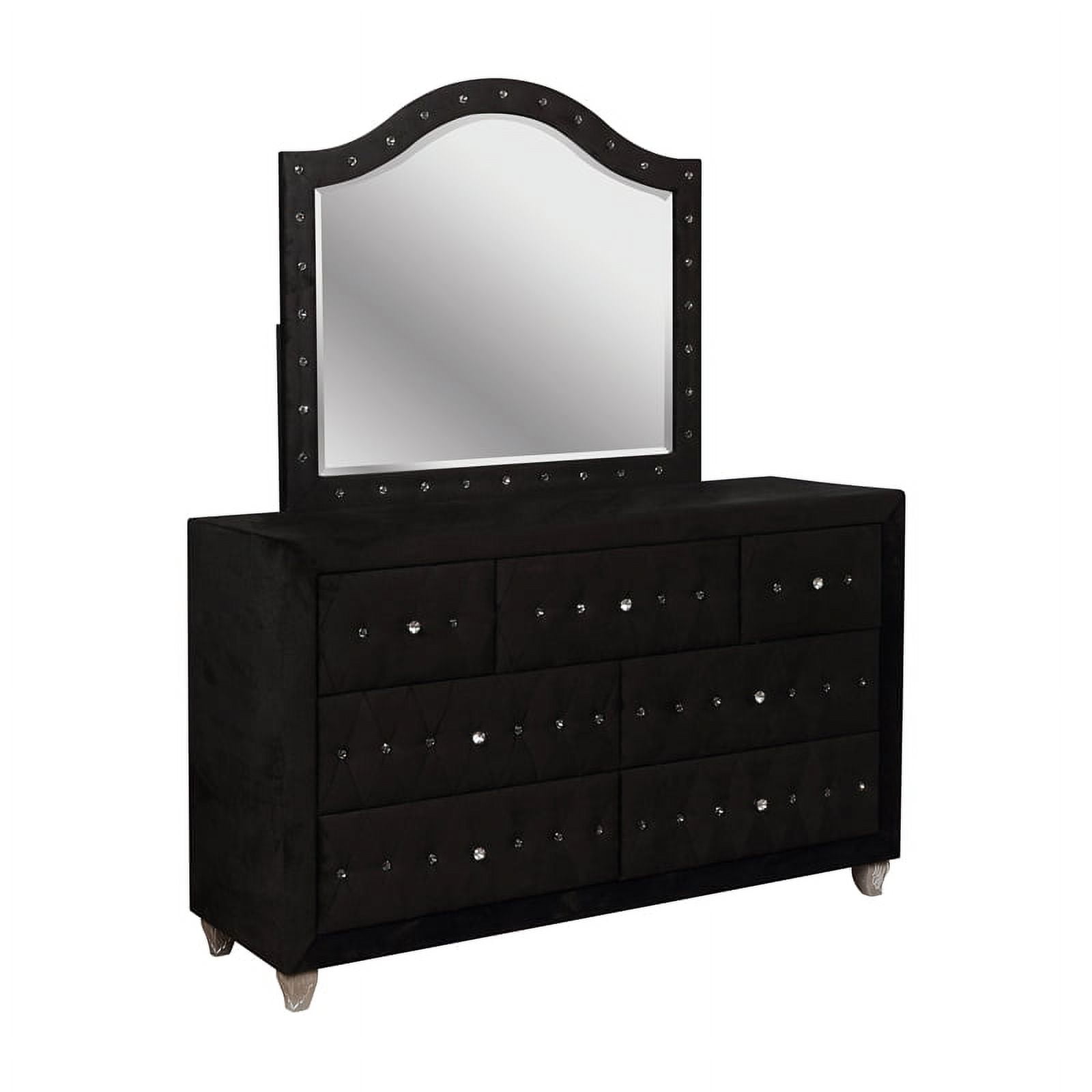 Furniture of America Serena Transitional Fabric 7-Drawer Tufted Dresser ...