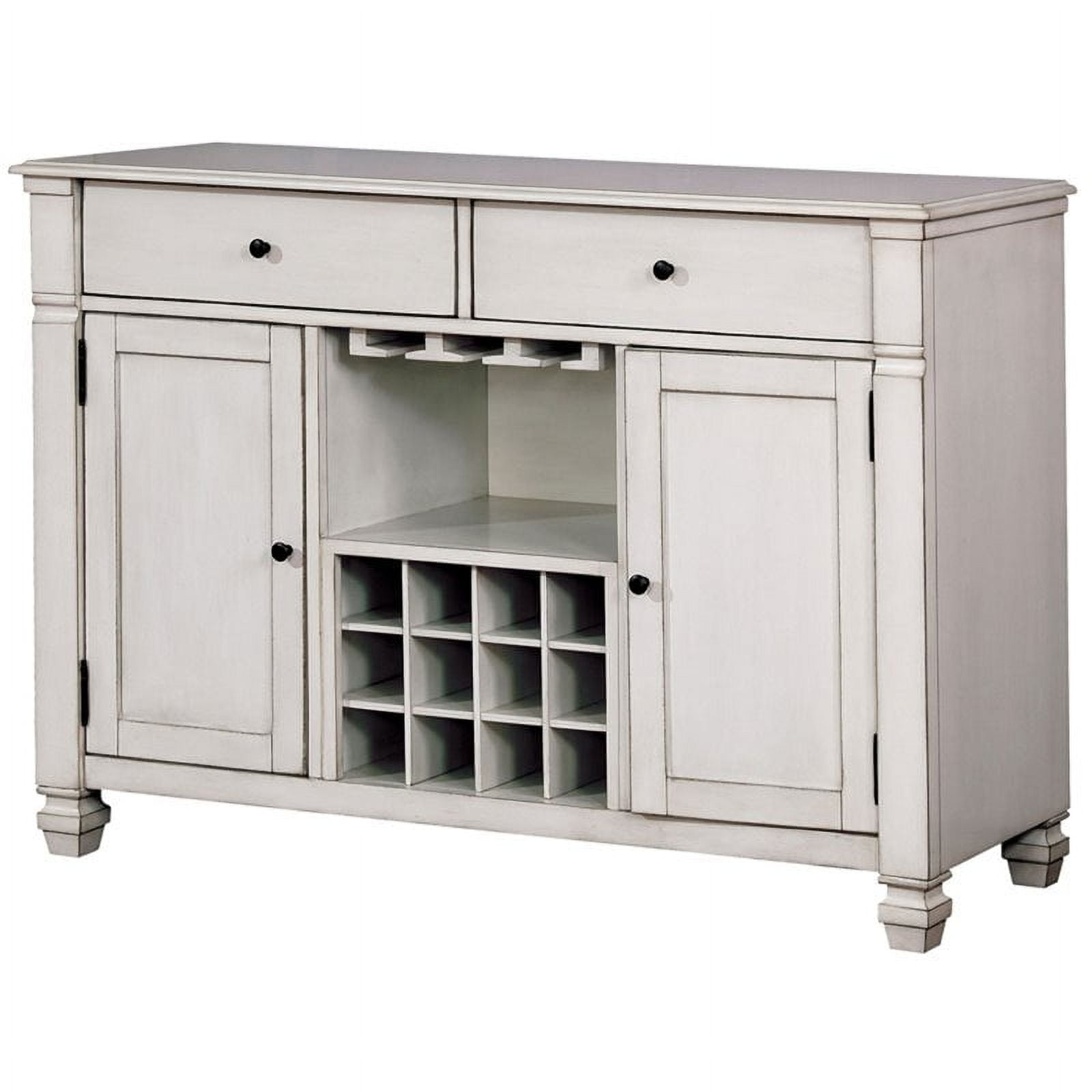 Furniture of America Sonora Transitional Wood Wine Rack Server in ...