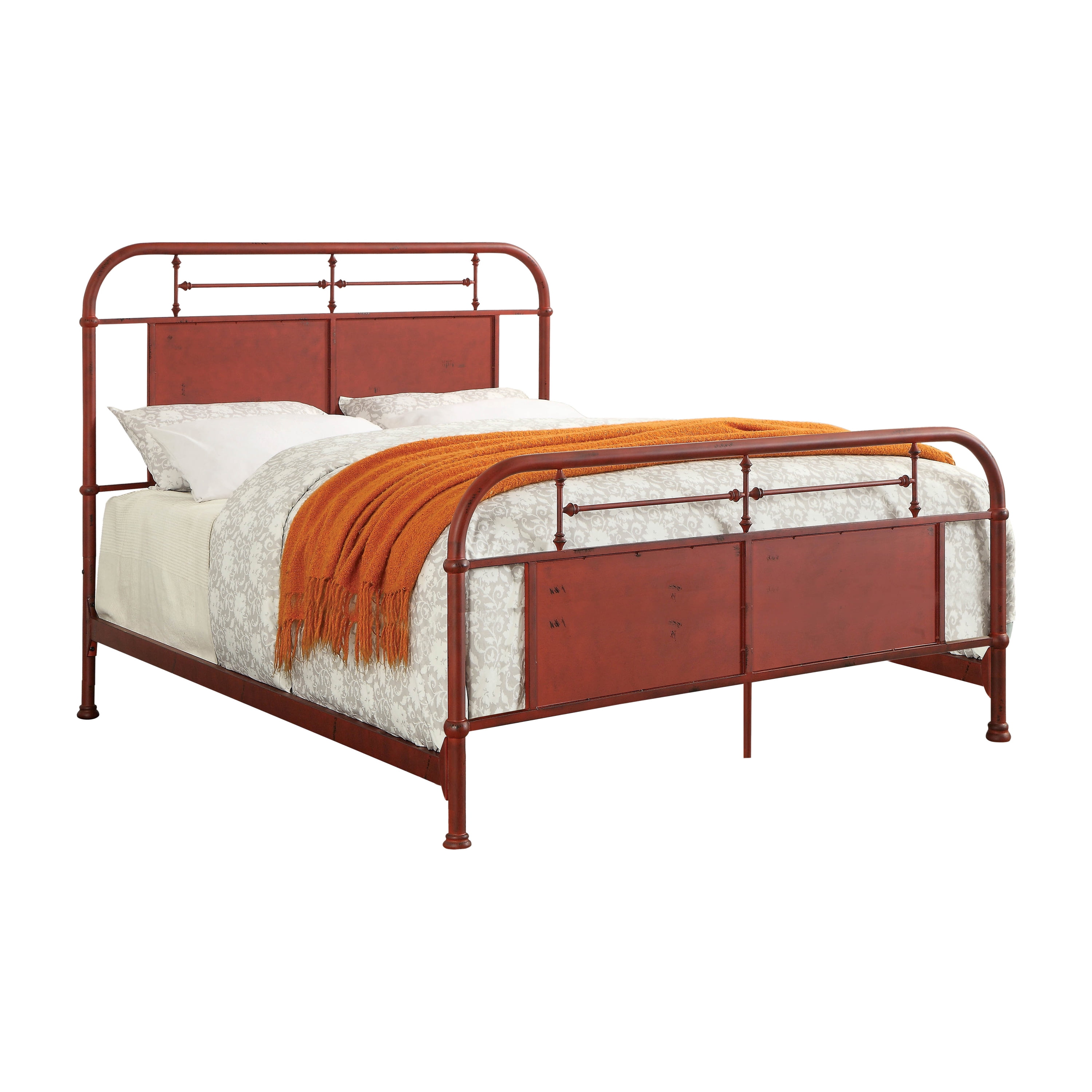 Free Shipping! Furniture of America Staley Industrial King Size Red ...