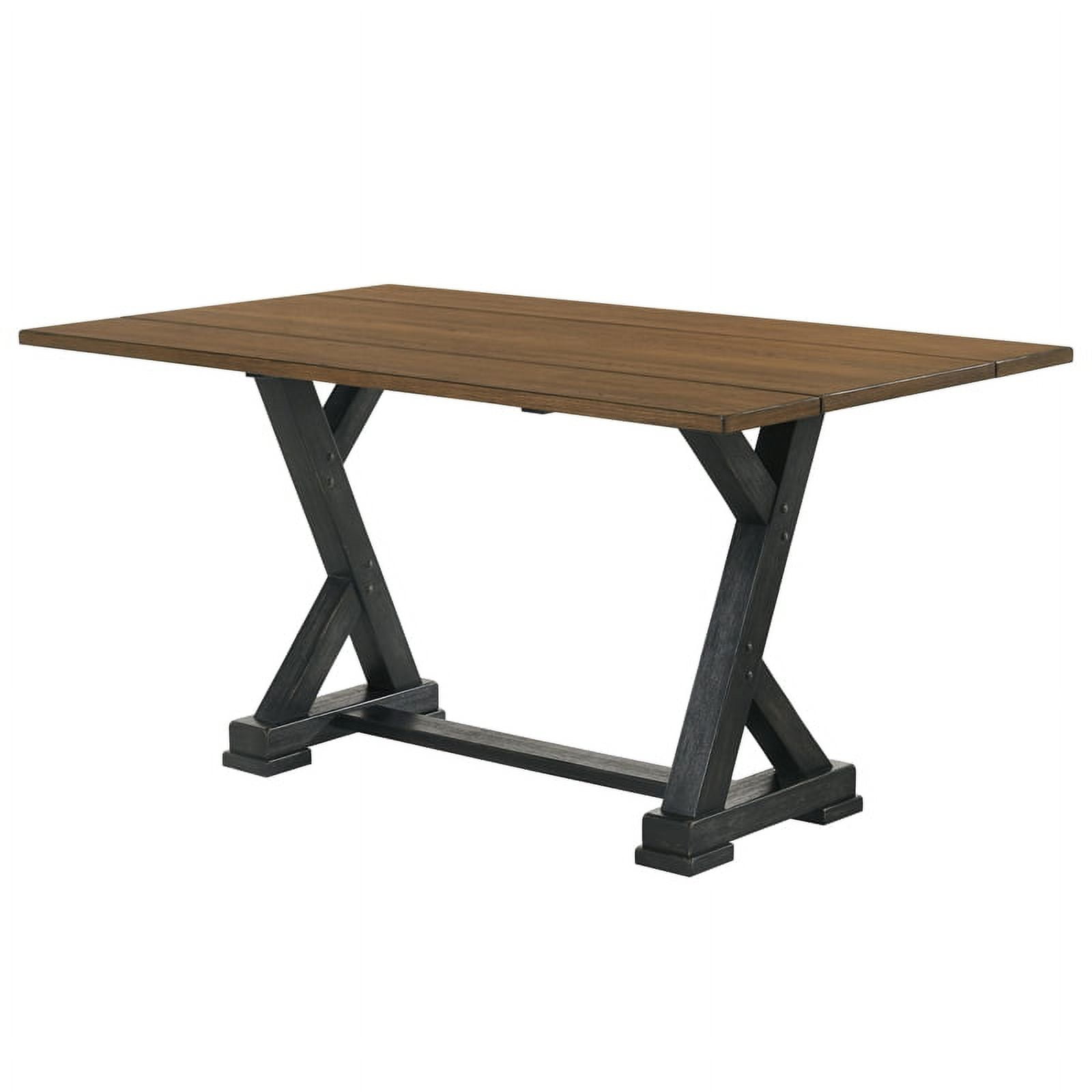 Furniture of America Tally Wood Drop Leaf Dining Table in Gray and ...