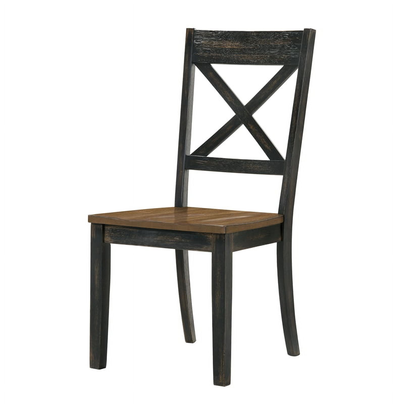 Furniture of America Tally Wood Side Chair in Gray and Light Oak (Set ...