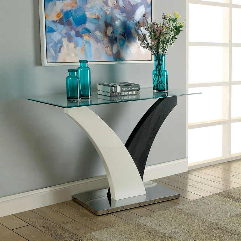 Glass Top Console Table Glass Top Console Table Pipe Dream Furniture