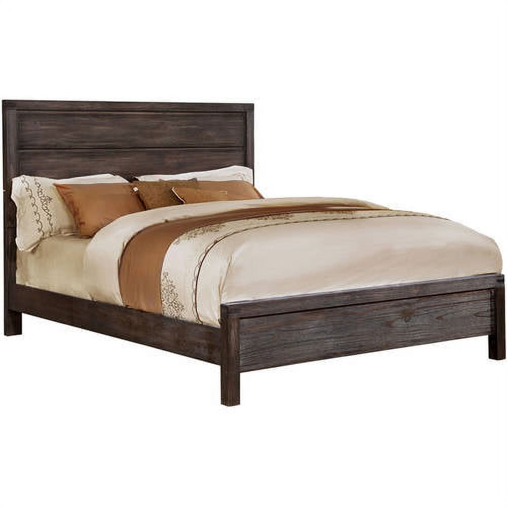 Taylah Tall Panel Headboard Bed - Dark Gray Queen Size - Walmart.com