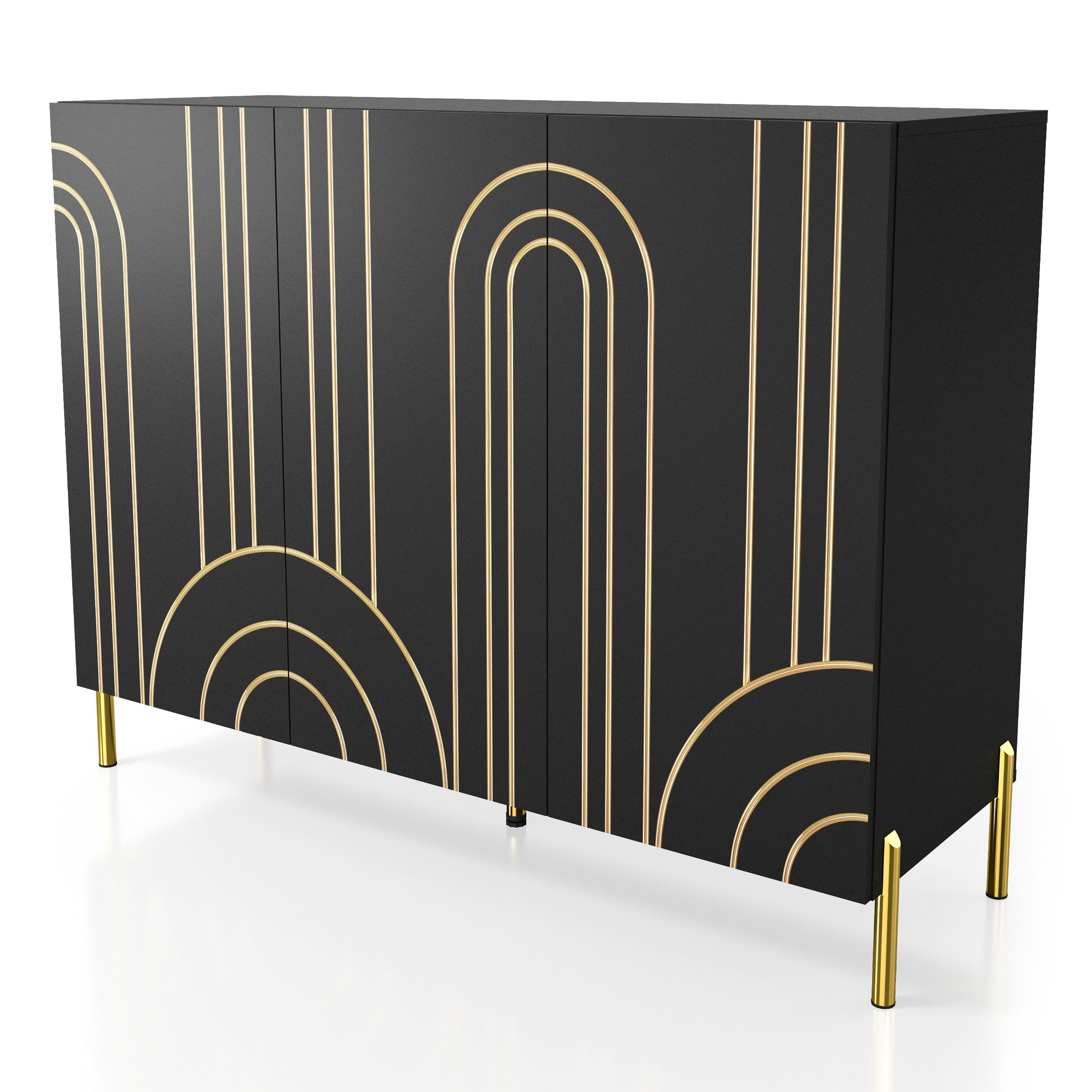 Free Shipping! Furniture of America Taz Black Wood Credenza Console ...