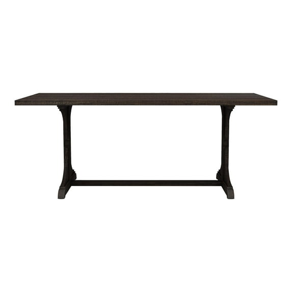 Furniture of America Taz Rustic Solid Wood Trestle Dining Table in ...