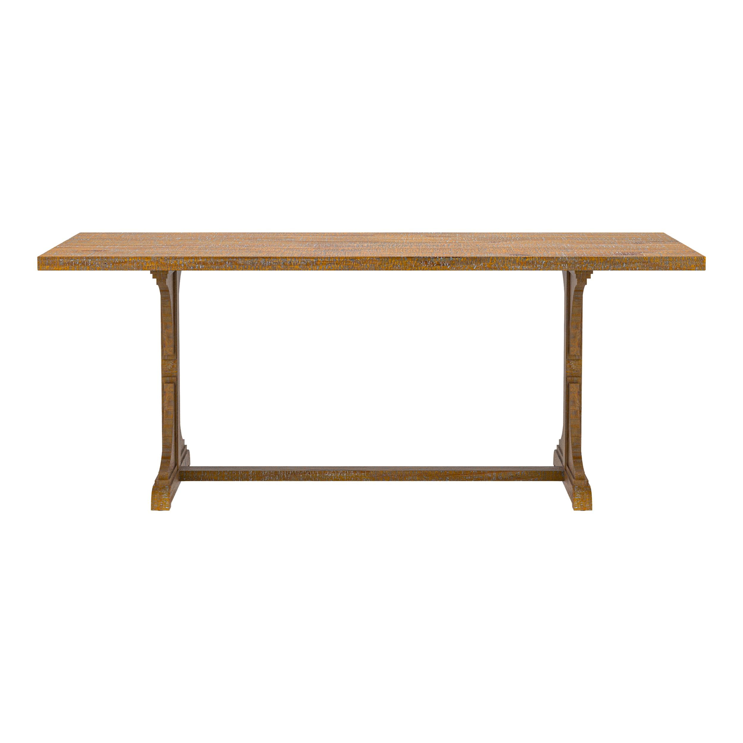 Furniture of America Taz Rustic Solid Wood Trestle Dining Table in ...