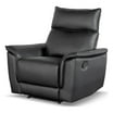 Artiva USA 'Milano' Modern Brown Leather Swivel Recliner and Ottoman ...