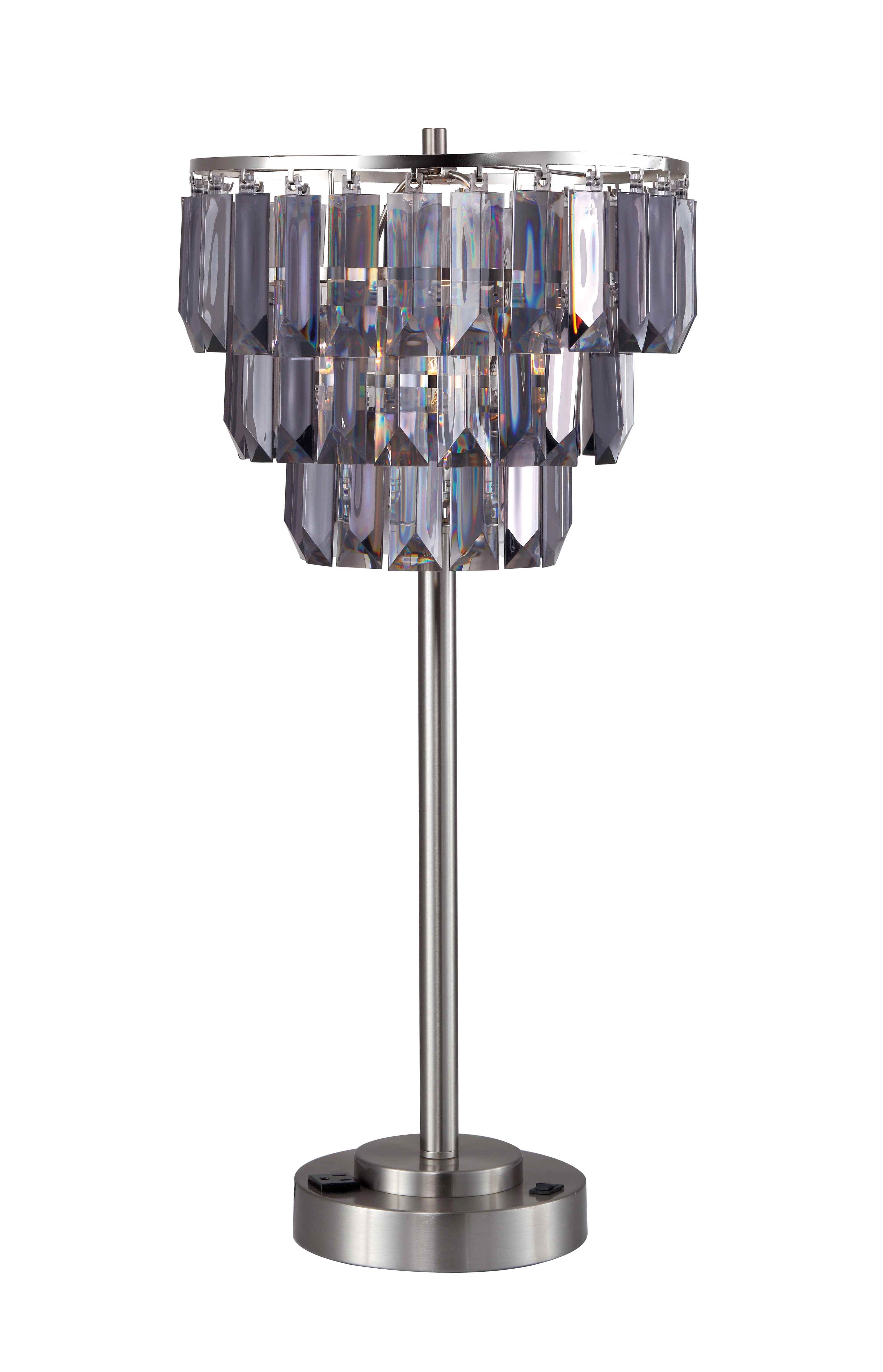 Furniture of America Tierney Contemporary Crystal Jewel Table Lamp ...