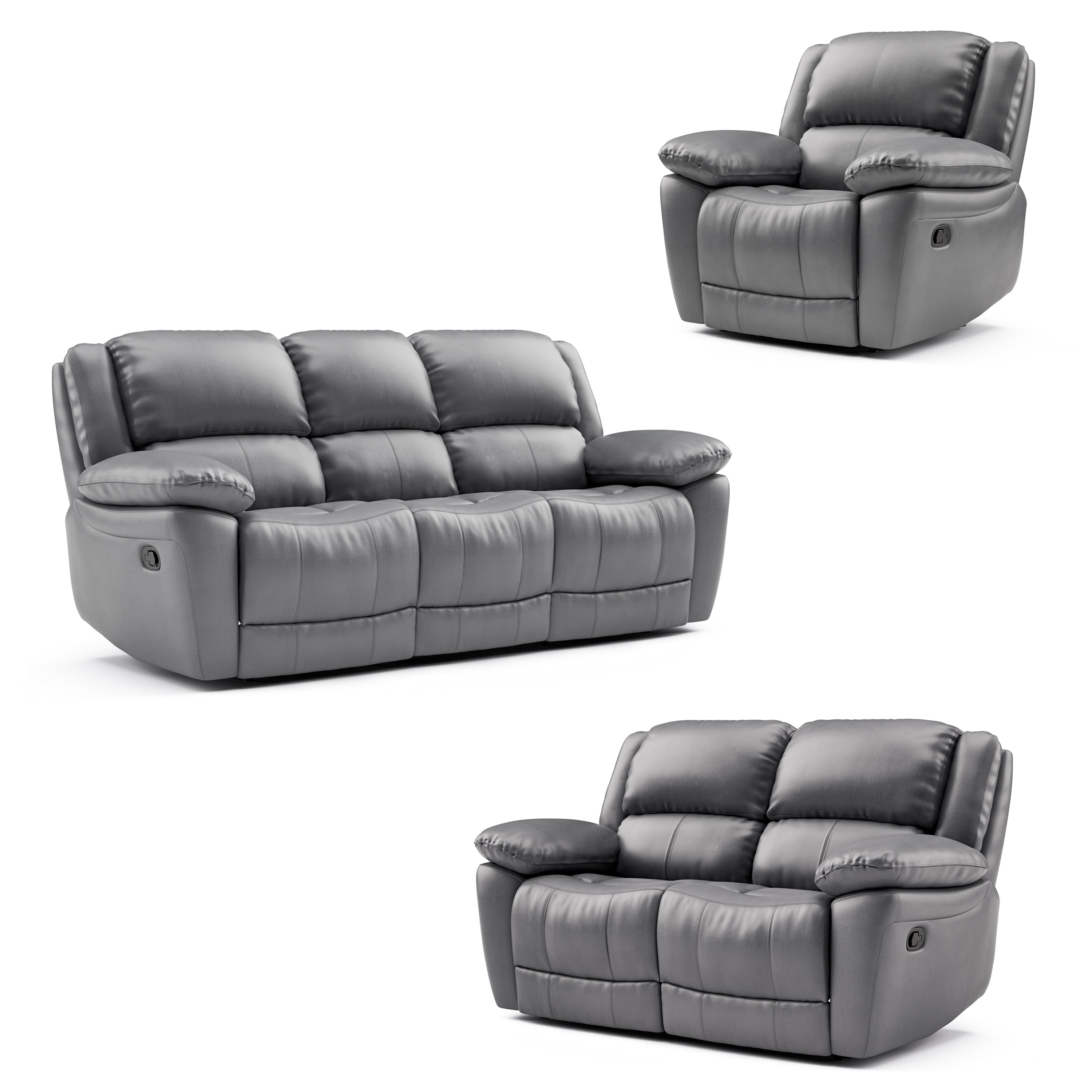 Furniture of America Torrel 3-Piece Modern Leather Match Manual ...