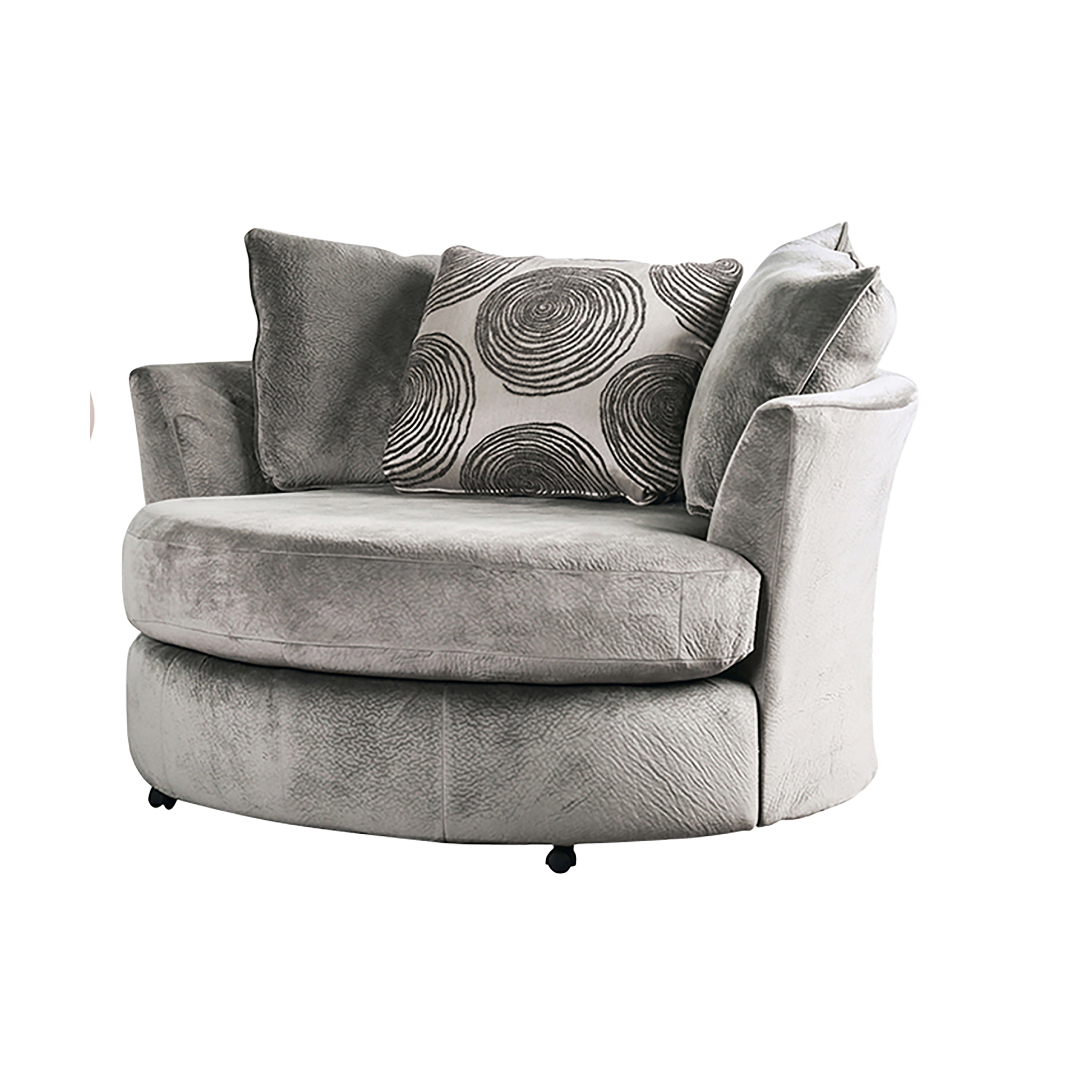 Free Shipping! Furniture of America Gray Upholstered Swivel Accent ...