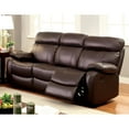 Furniture of America Transitional Leather Barstow Sofa, Brown - Walmart.com