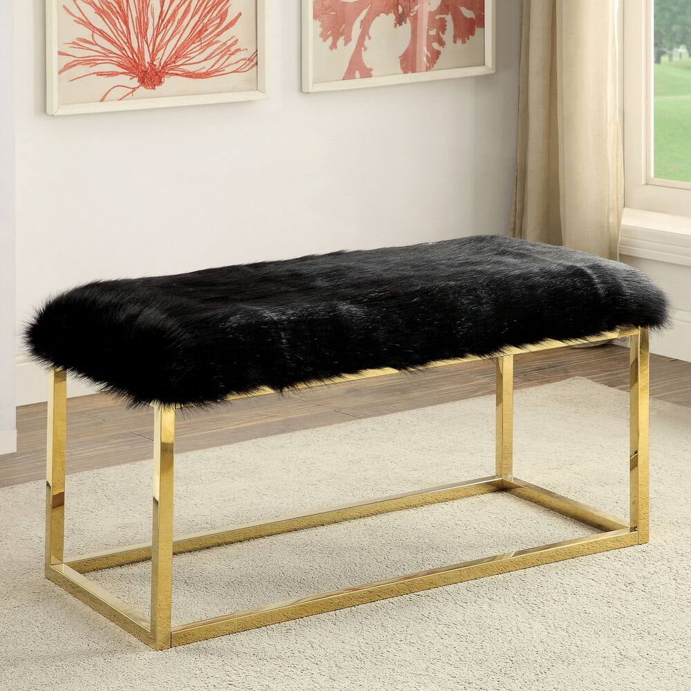 Furniture of America Tula Contemporary 40-inch Metal Entryway Bench by ...