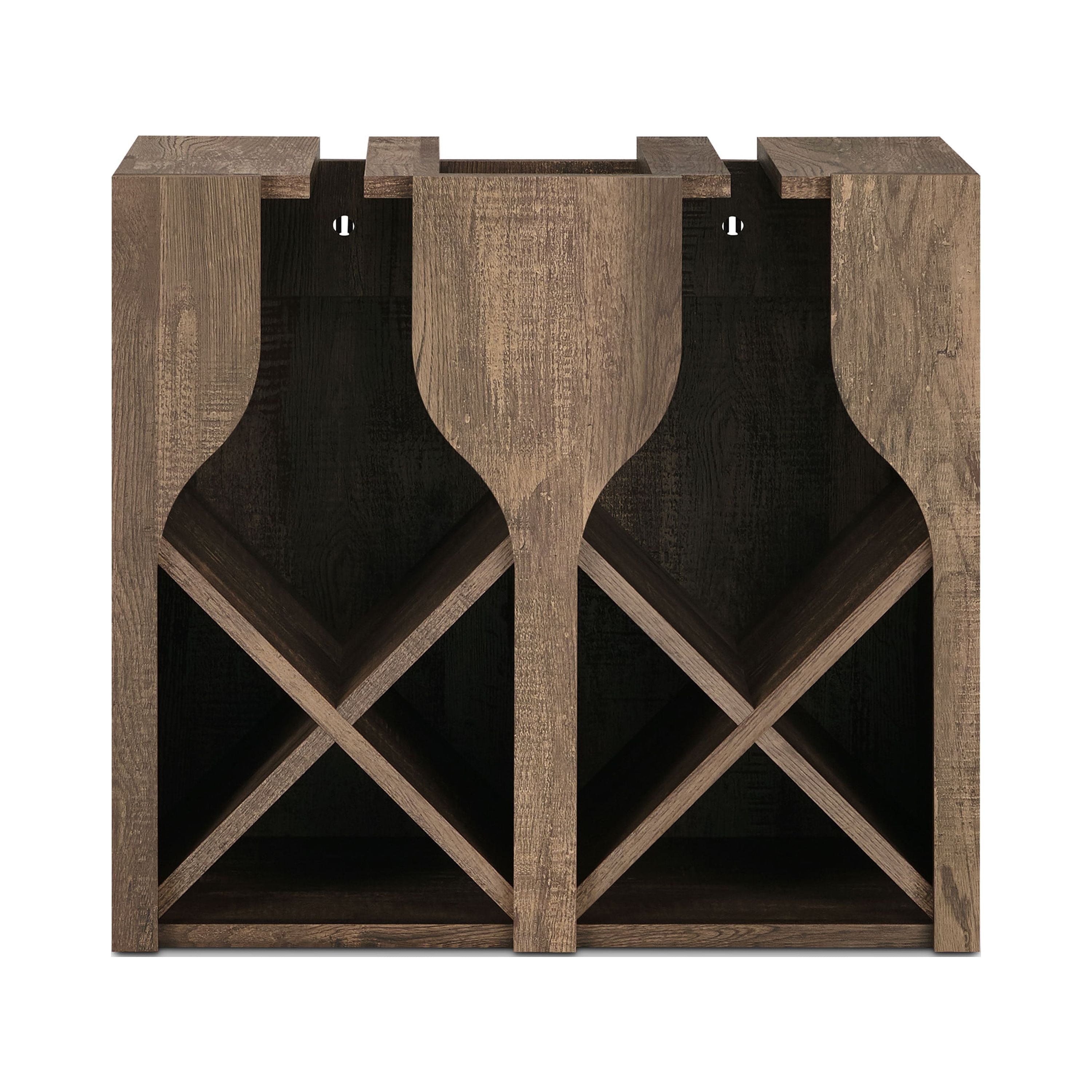 Furniture America Tulum Contemporary Veneer 8-Bottle Wine Rack ...