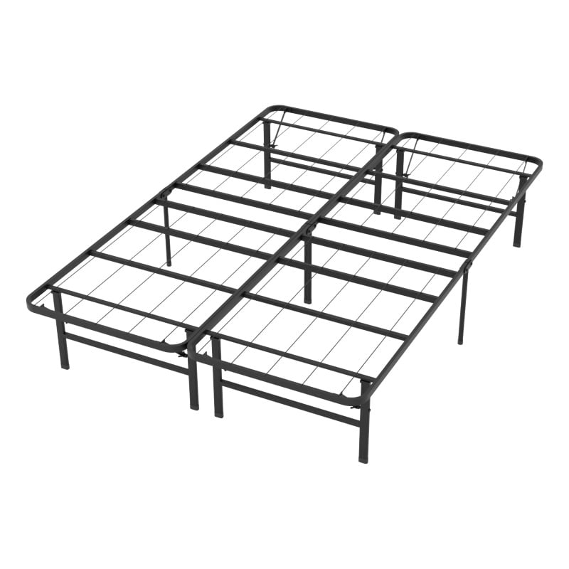 Furniture of America Umber Metal Foldable Full Bed Frame in Black ...