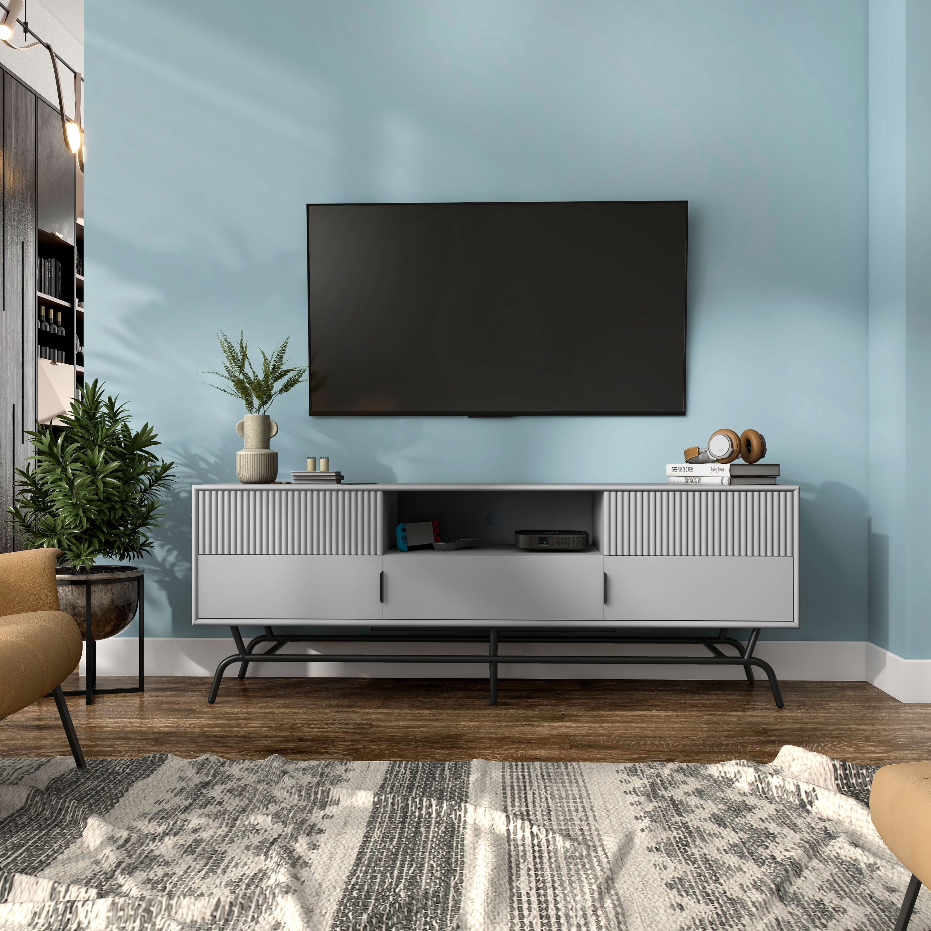 Furniture of America Umi Contemporary TV Stand for TVs up to 65 inch ...