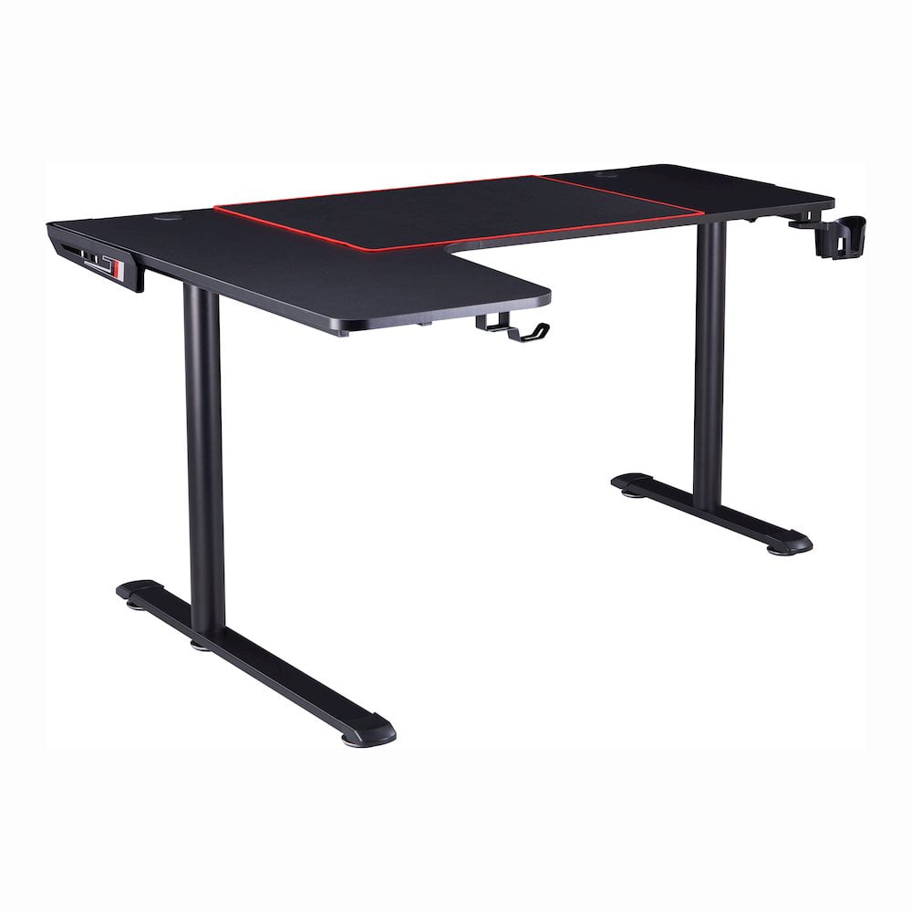 Furniture of America Valay Modern Metal Gaming Desk with Outlets in ...