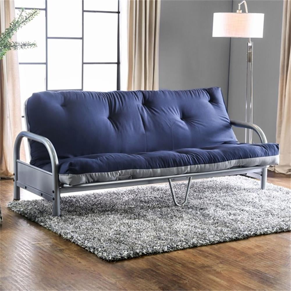 Furniture of America Vargas Fabric 6-inch Futon Mattress in Navy and ...