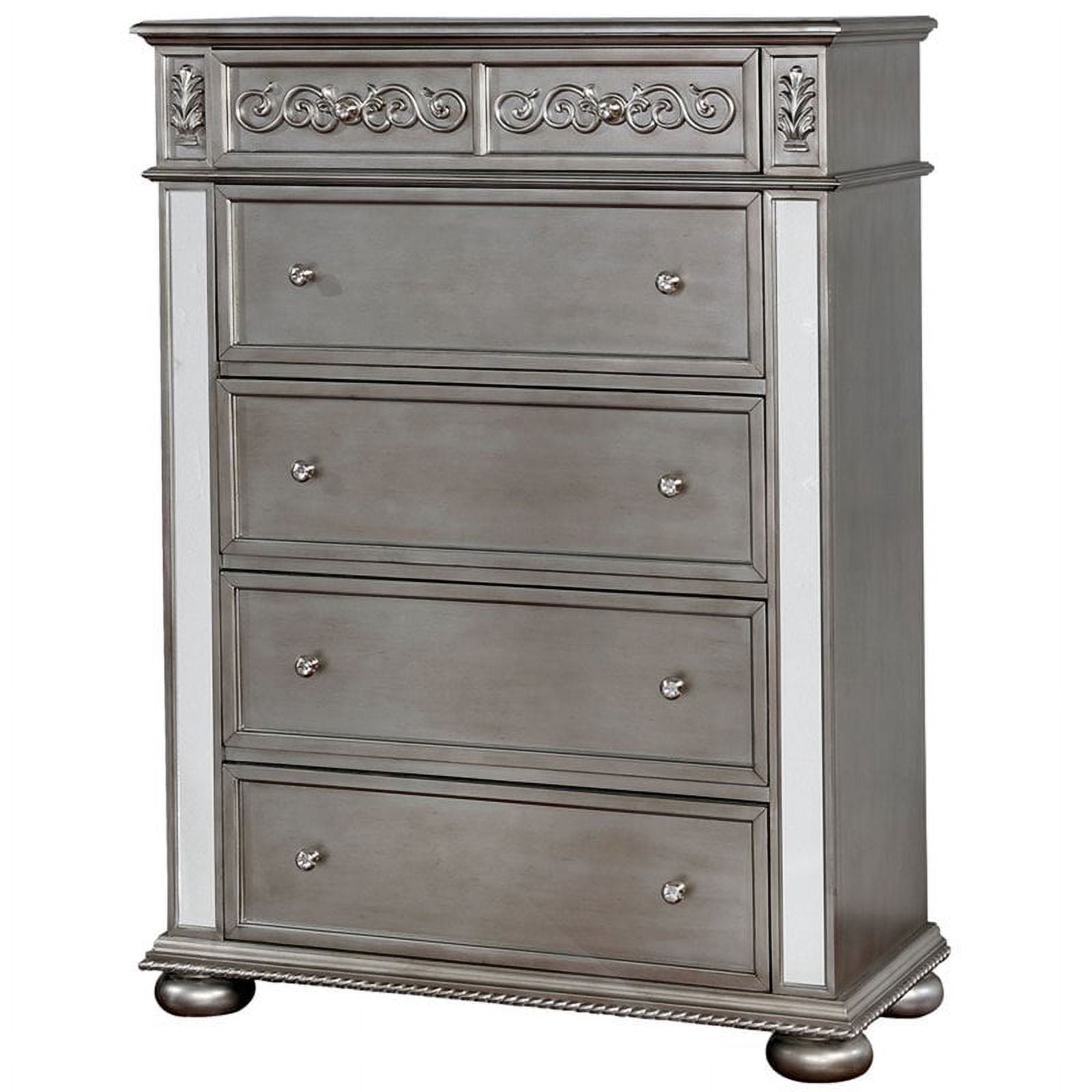 Furniture of America Viktoria Traditional Solid Wood 5-Drawer Chest in ...