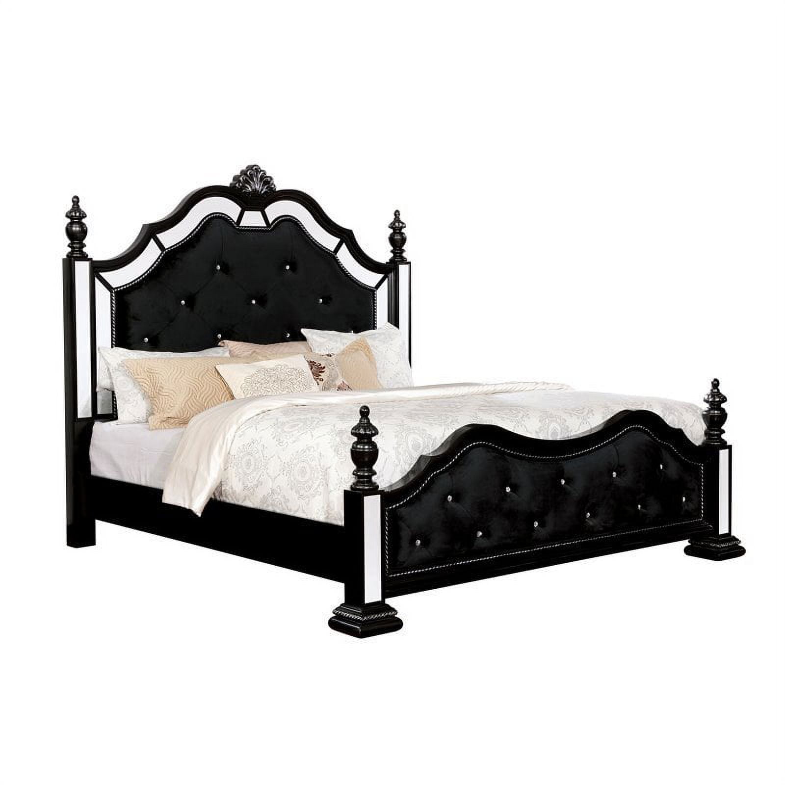 Furniture of America Viktoria Traditional Wood Cal King Poster Bed in ...