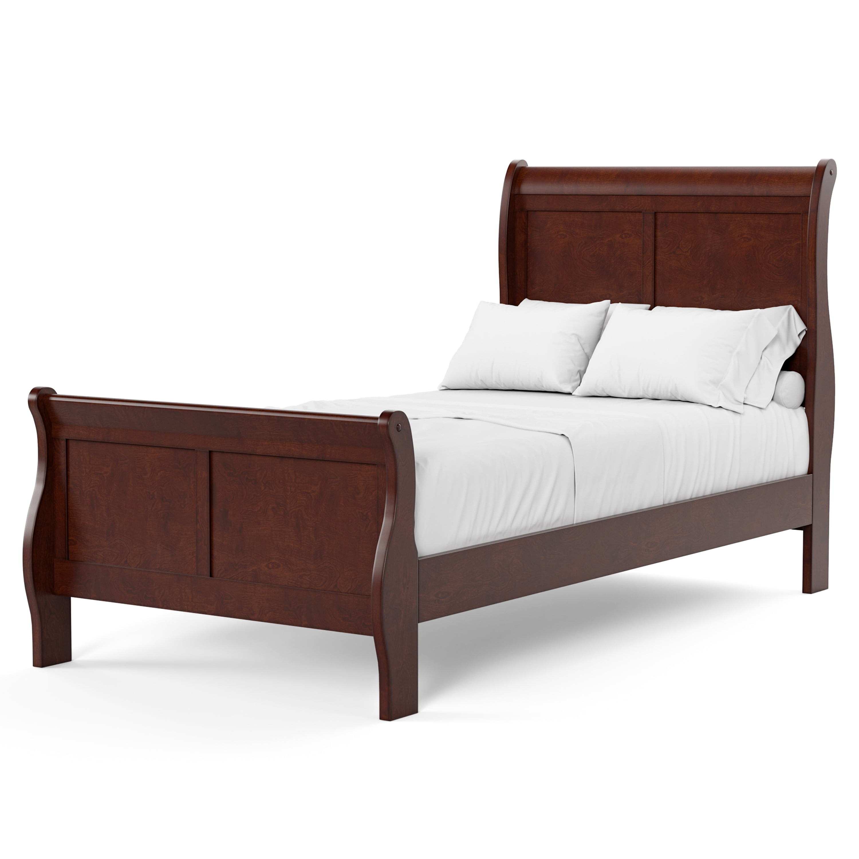 Furniture of America Vrai Adult Twin Sleigh Headboard Wood Panel Bed ...