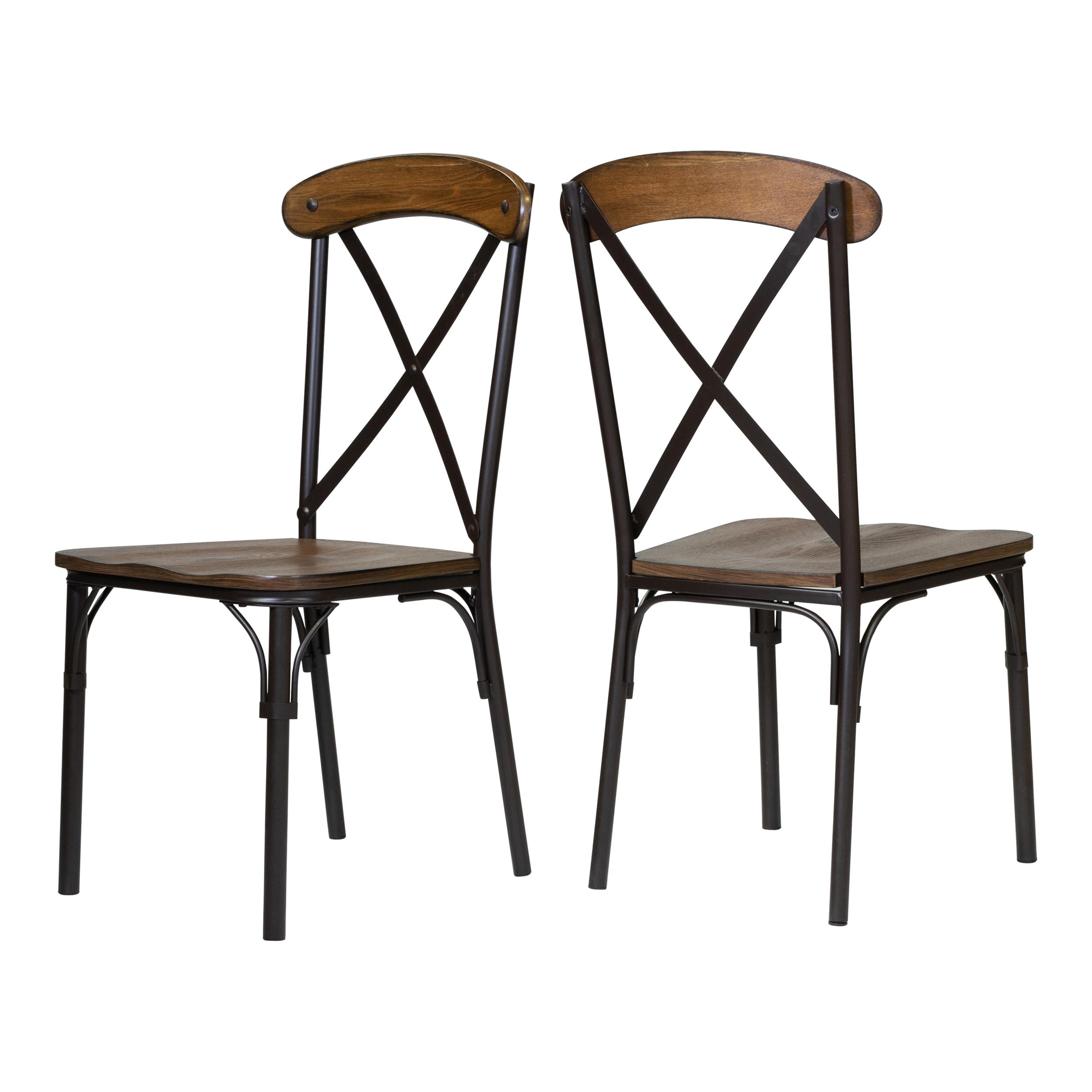 Furniture of America Wagner Industrial Metal Dining Chair in Bronze ...