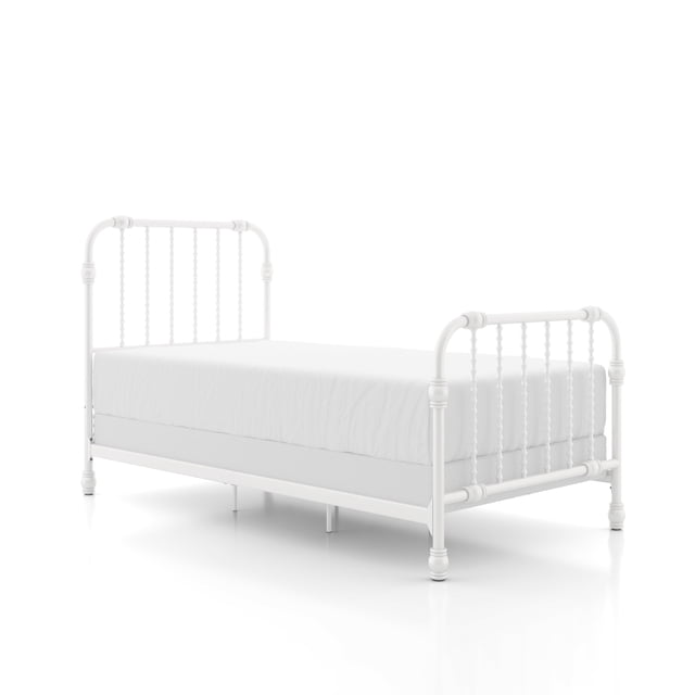Furniture of America Wren Metal Bed, Twin Size, White - Walmart ...