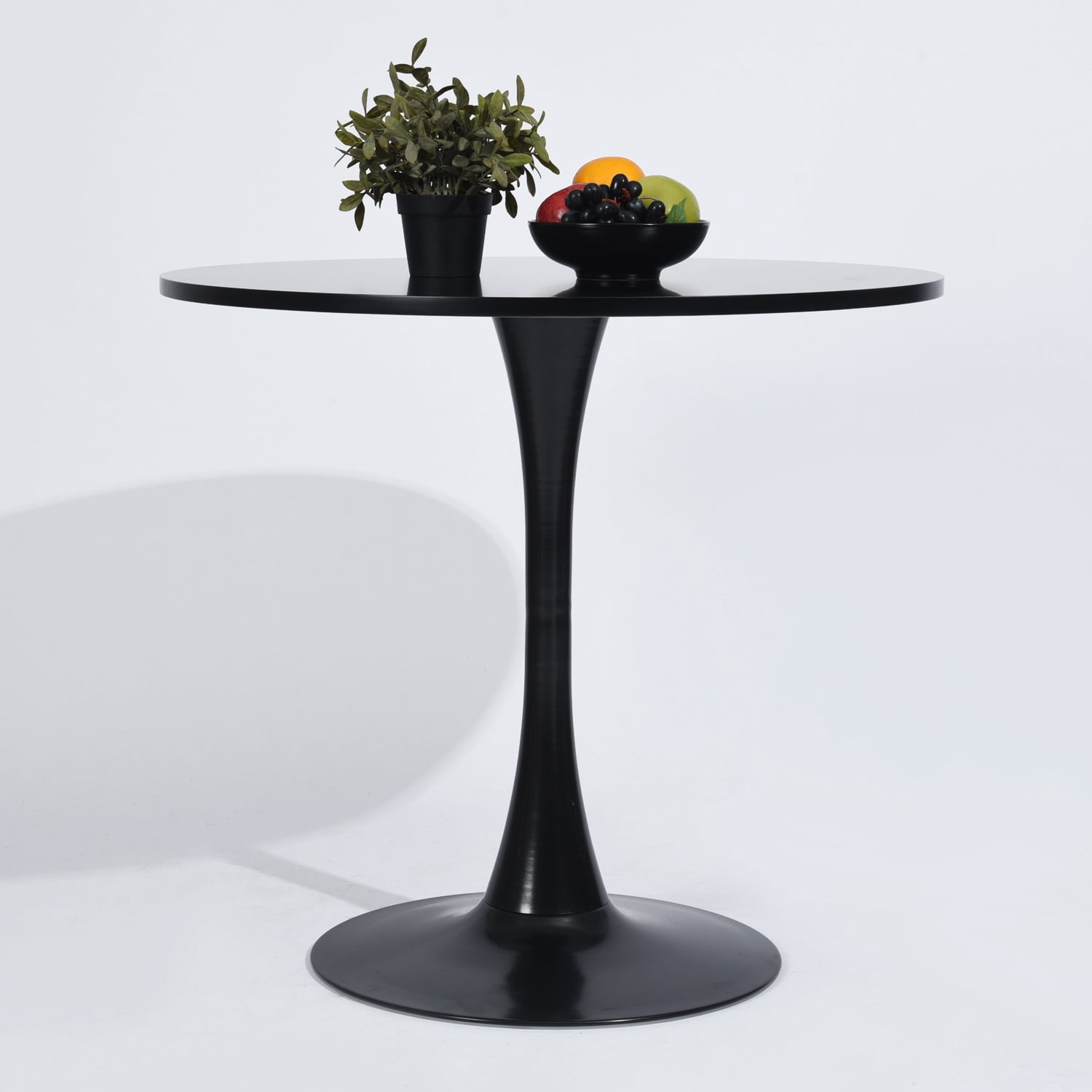 FurnitureR 31.5'' Round Game Table – Modern Pedestal Design for Card ...