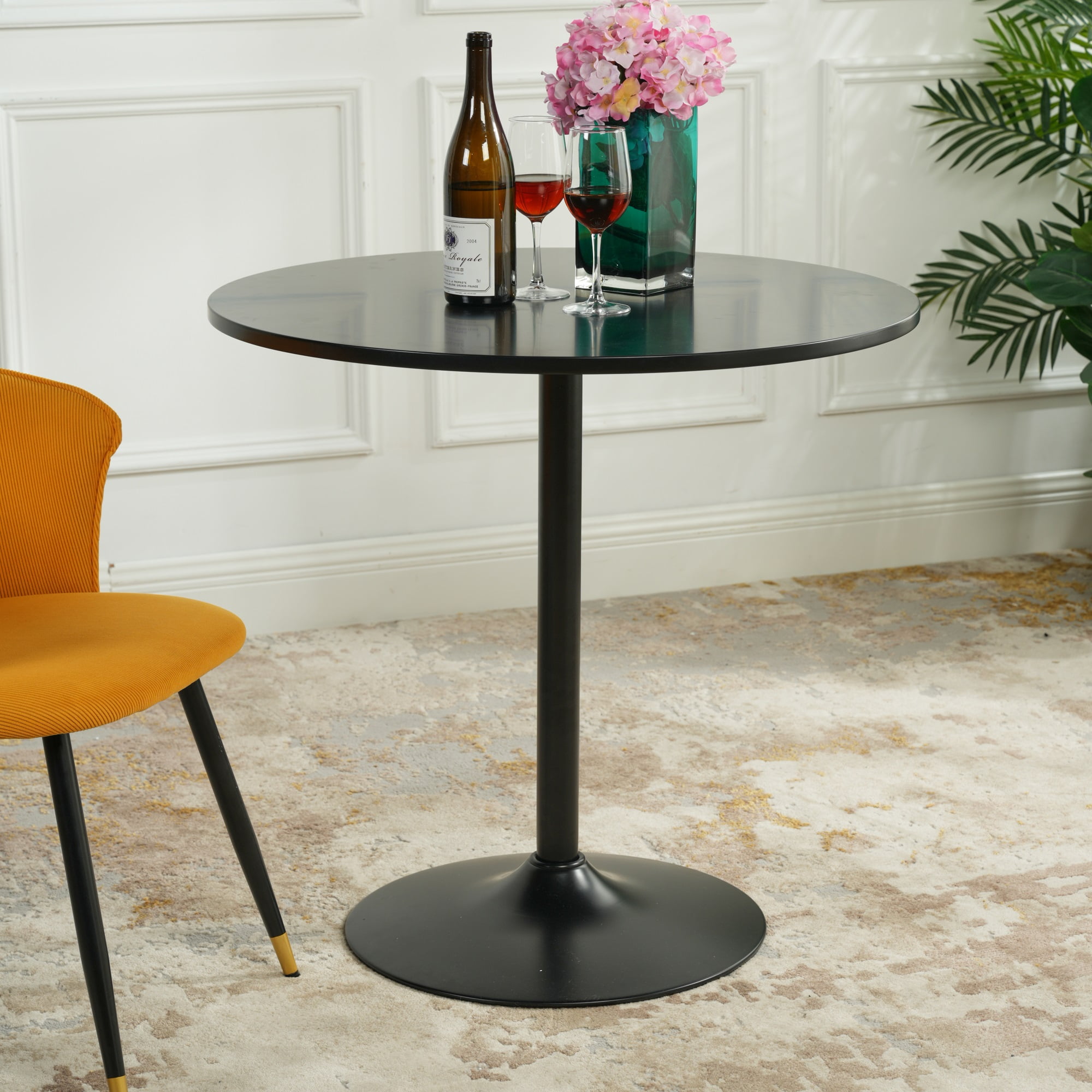 FurnitureR 31.5'' Round Outdoor Dining Table – Modern Mid-Century ...