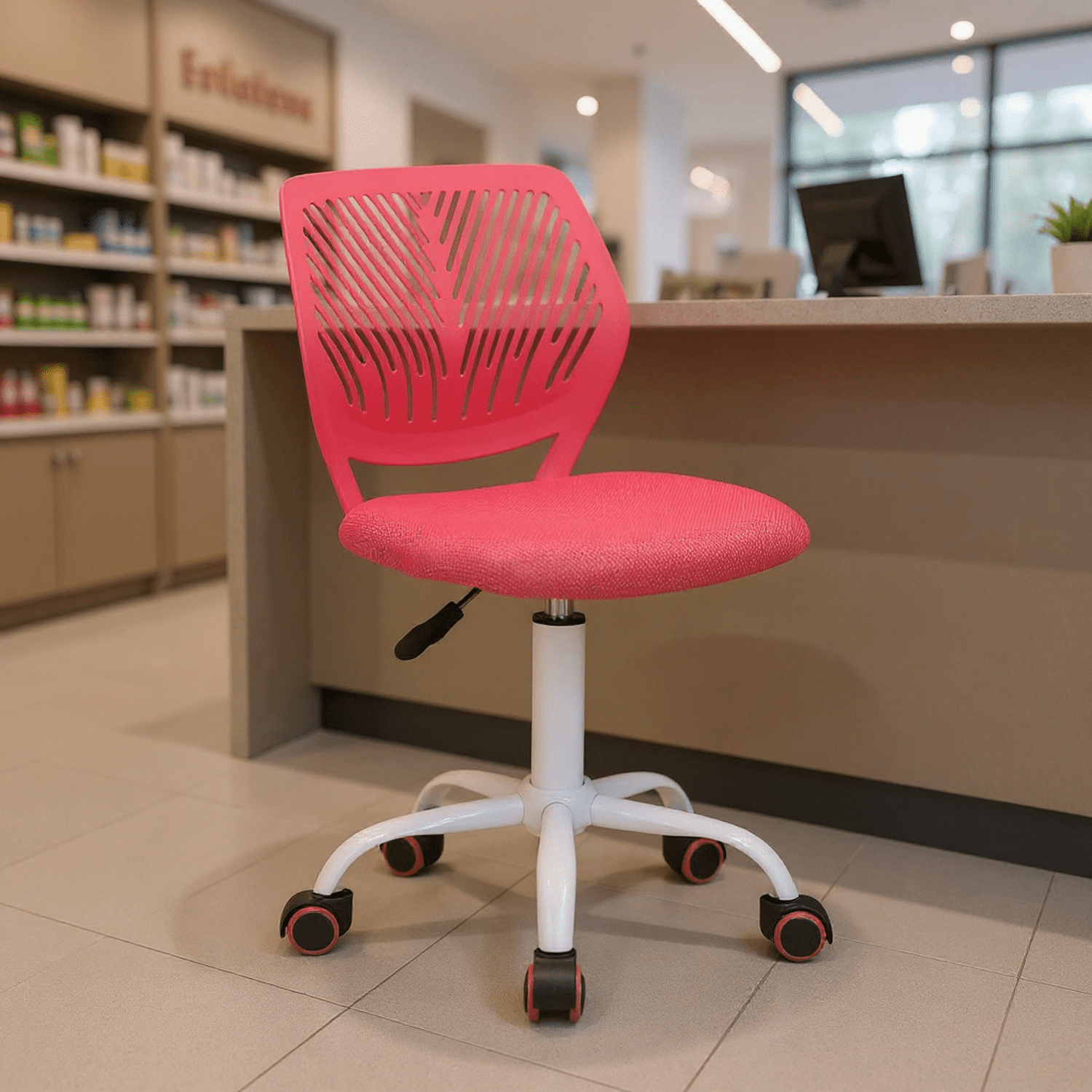 Homy Casa Ergonomic Cashier Stool Adjustable Swivel with Height Control ...