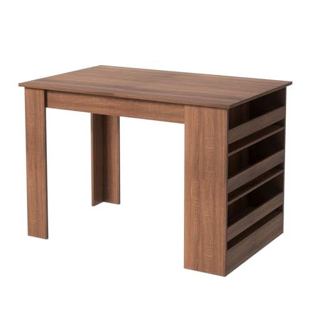 FurnitureR Farmhouse Dining Table, Rectangular Kitchen Table with 3 ...
