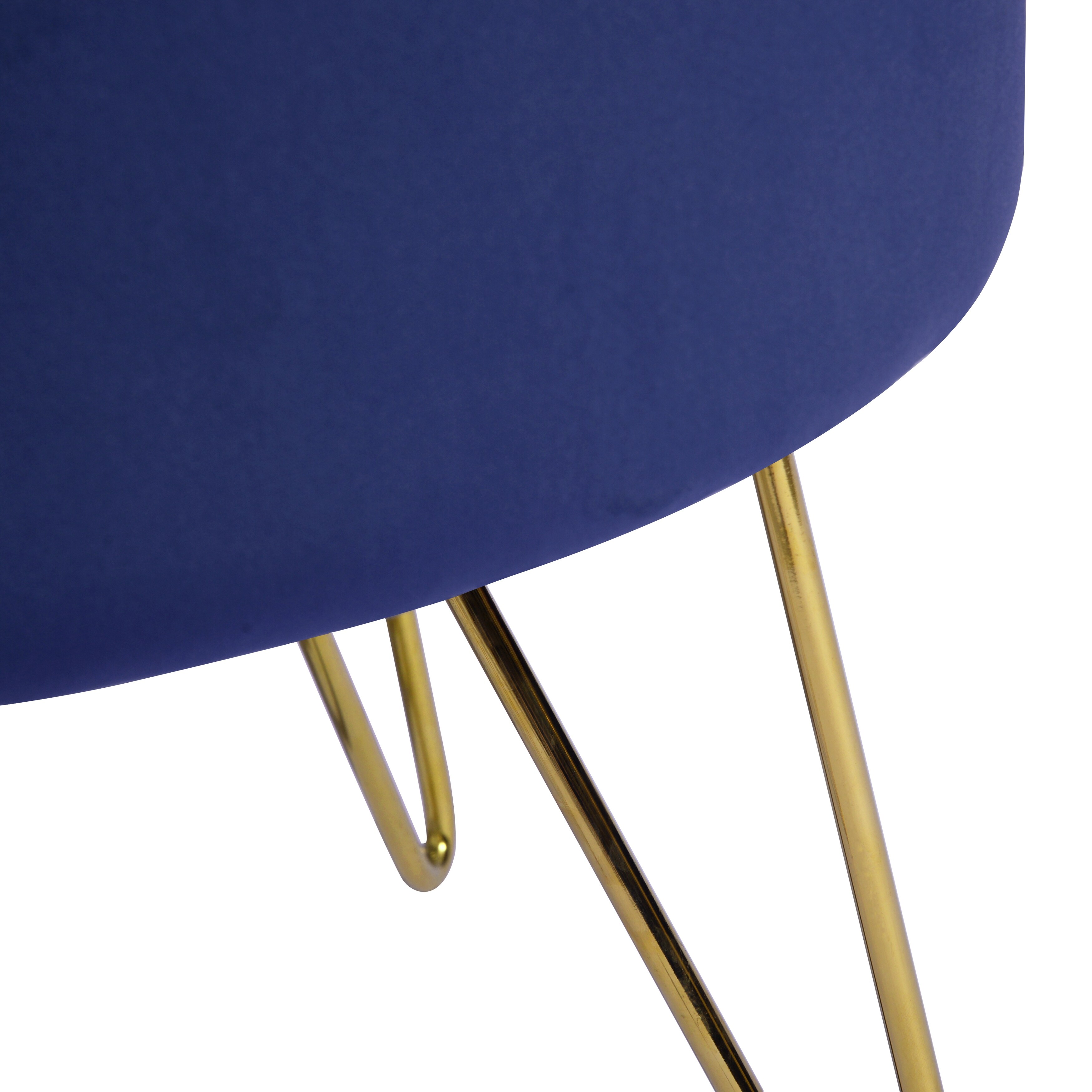 Furniturer Homy Casa Contemporary Velvet Upholstered Round Cocktail