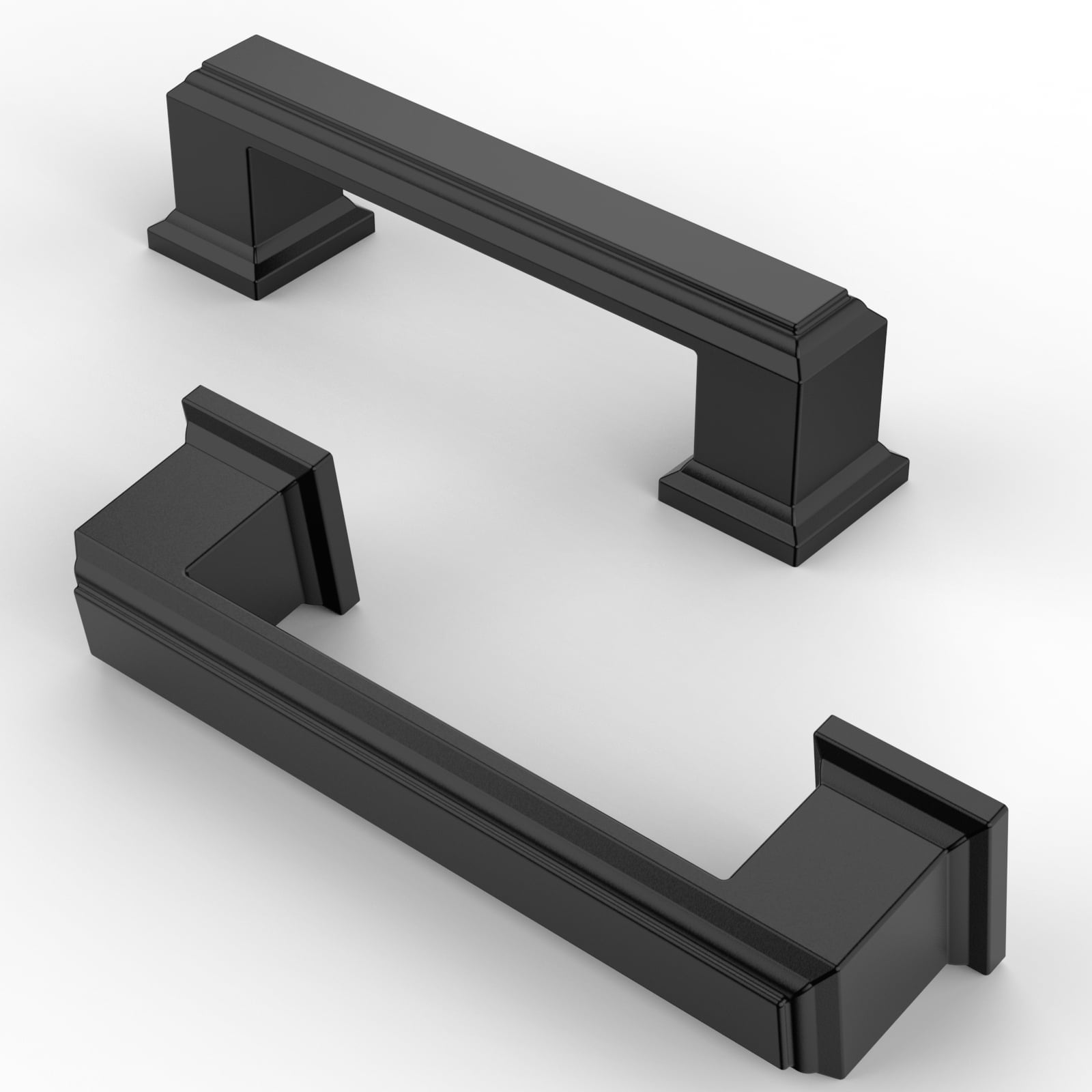 Furniware 10 Pack 3" Square Cabinet Drawer Pull,Matt Black Finish ...