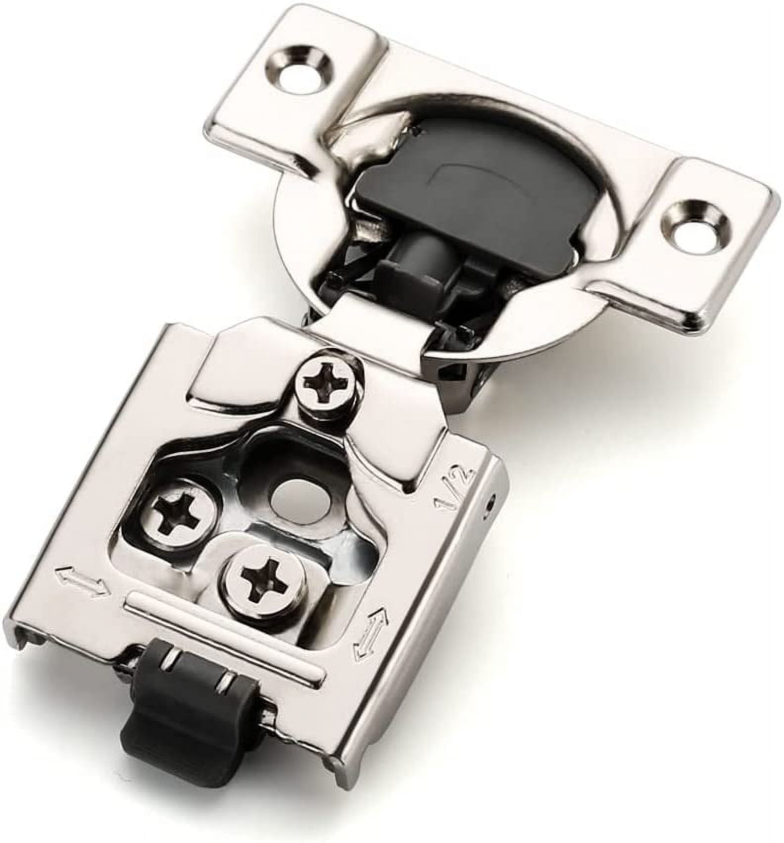 Furniware 20 Piece 1/2inch Cold-Rolled Steel Nickel Overlay Hinges, 20 ...